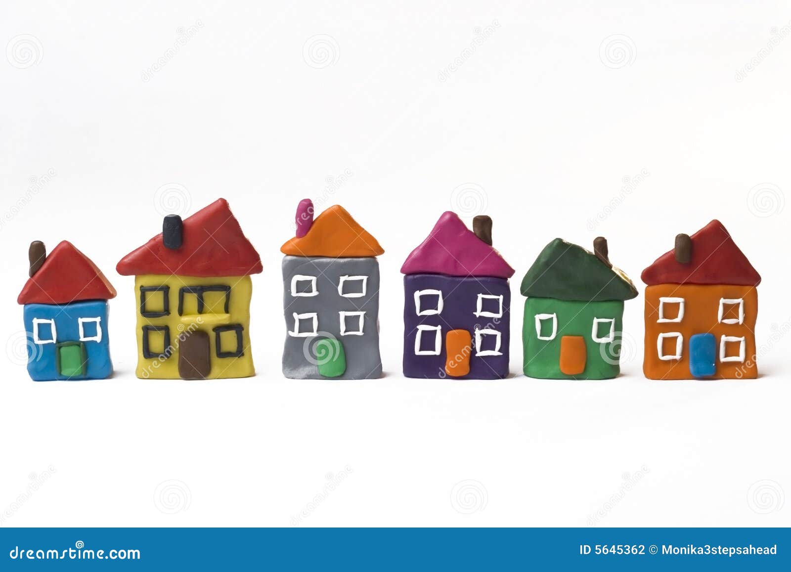 Six small houses stock photo. Image of family, building - 5645362
