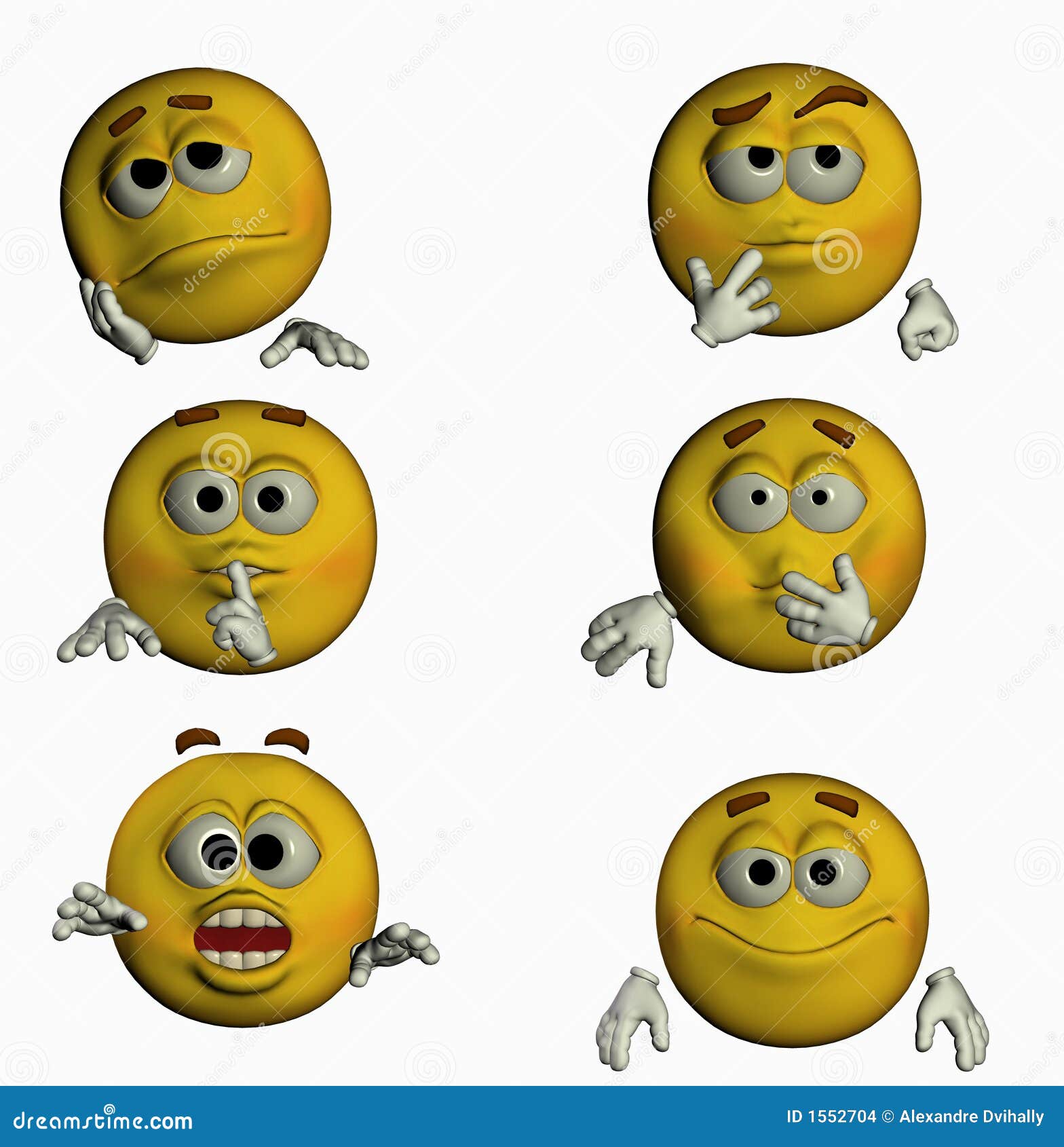 Six Smiles III/III stock illustration. Illustration of happy - 1552704