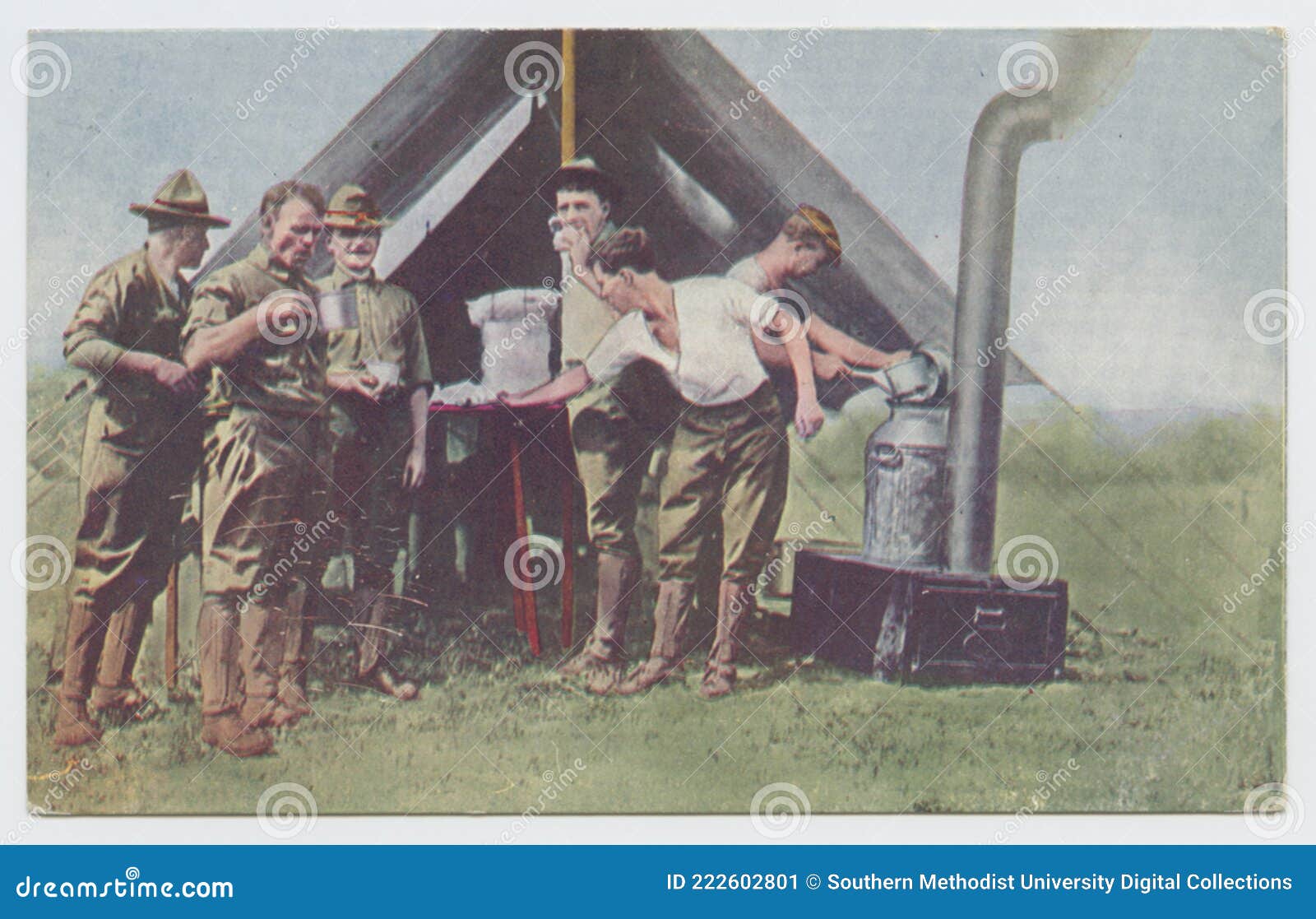 [Six Soldiers Around Cook Tent] Picture. Image: 222602801