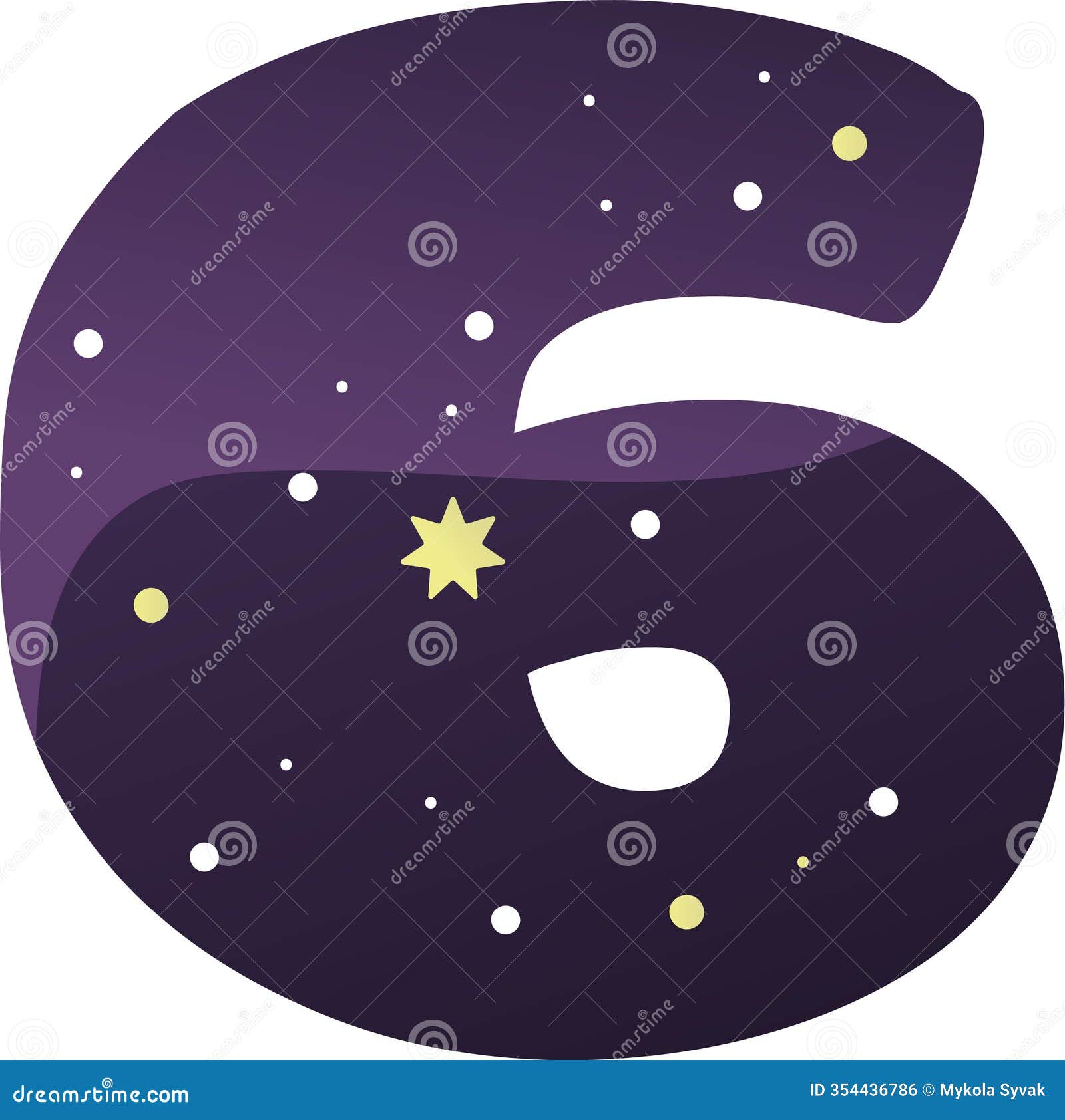Six Space Digit stock illustration. Illustration of techno - 354436786