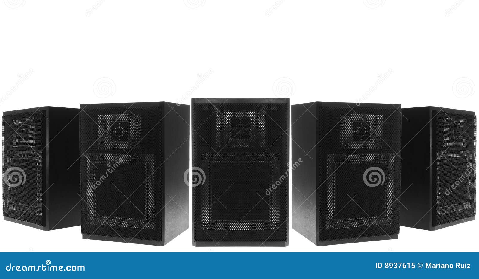 Six Speakers Pointing To the Front and Sides Stock Image - Image of ...