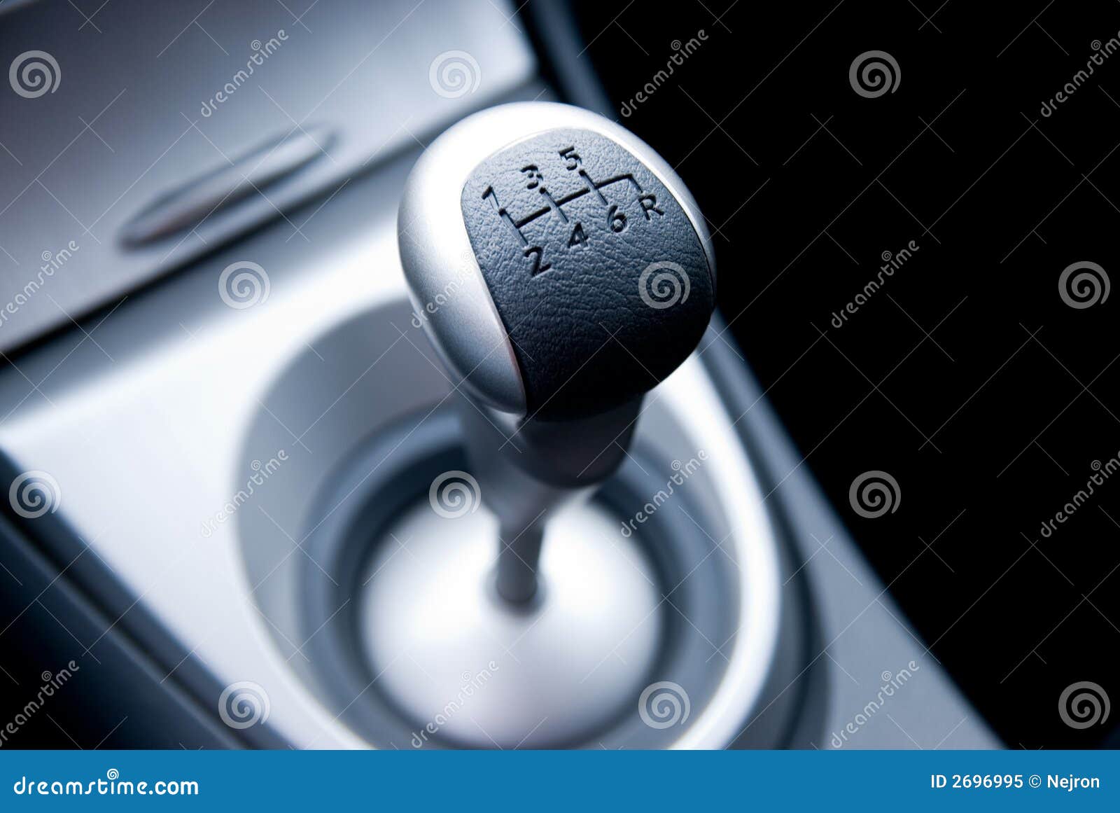 Gear Stick Of Manual Transmission Of Car With 6-speed And Reverse ...