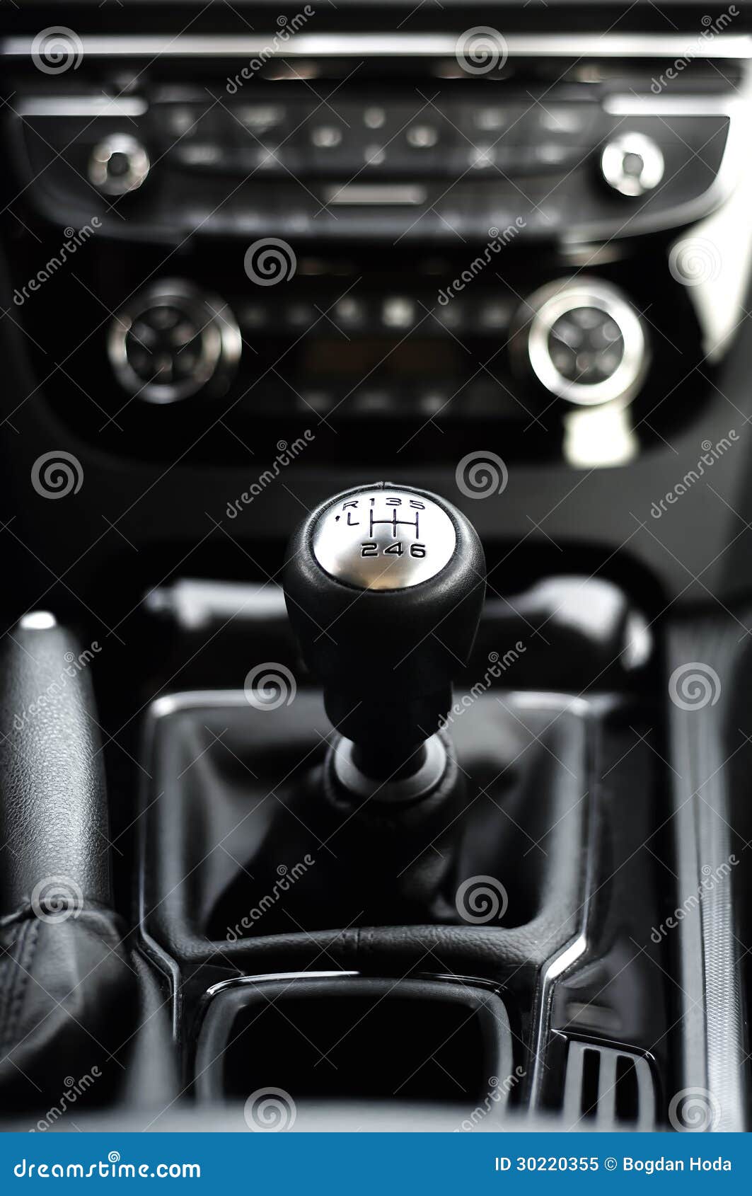 Six Speed Gearstick of Modern Car Stock Image - Image of drive, close ...