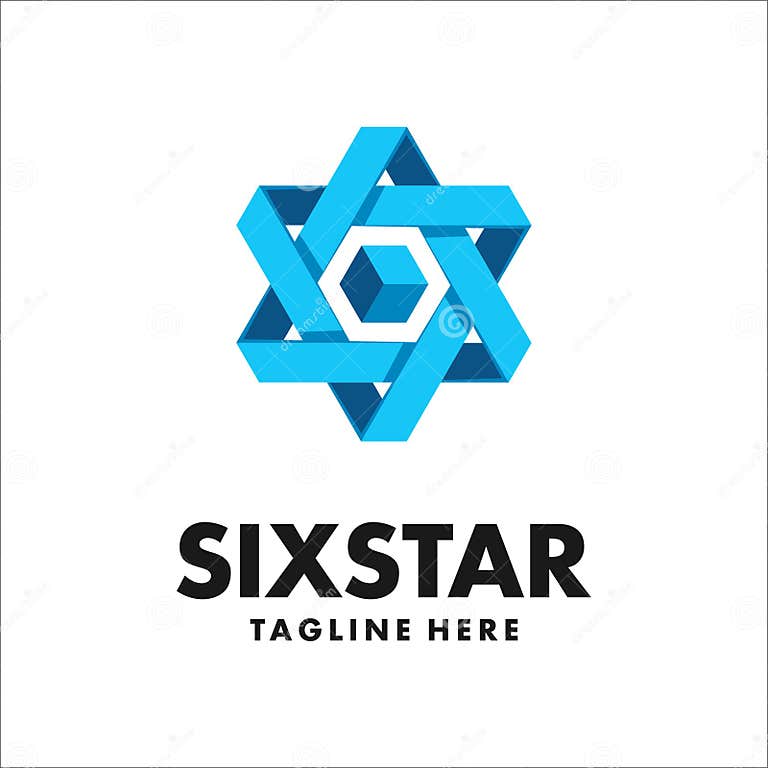 Six Star Logo Template Vector Stock Vector - Illustration of logo ...