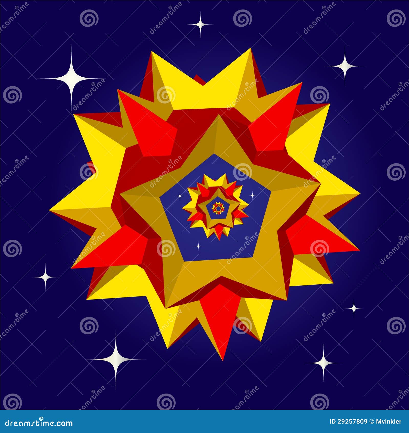 Six star polyhedrons stock illustration. Illustration of geometry ...