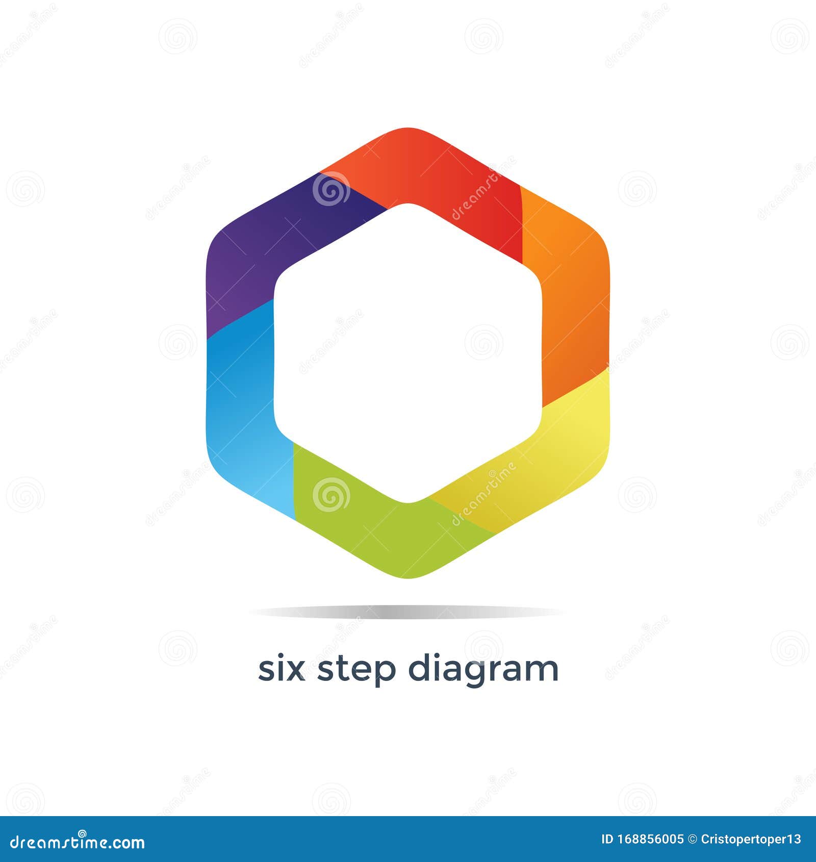 Six step diagram vector stock vector. Illustration of marketing - 168856005