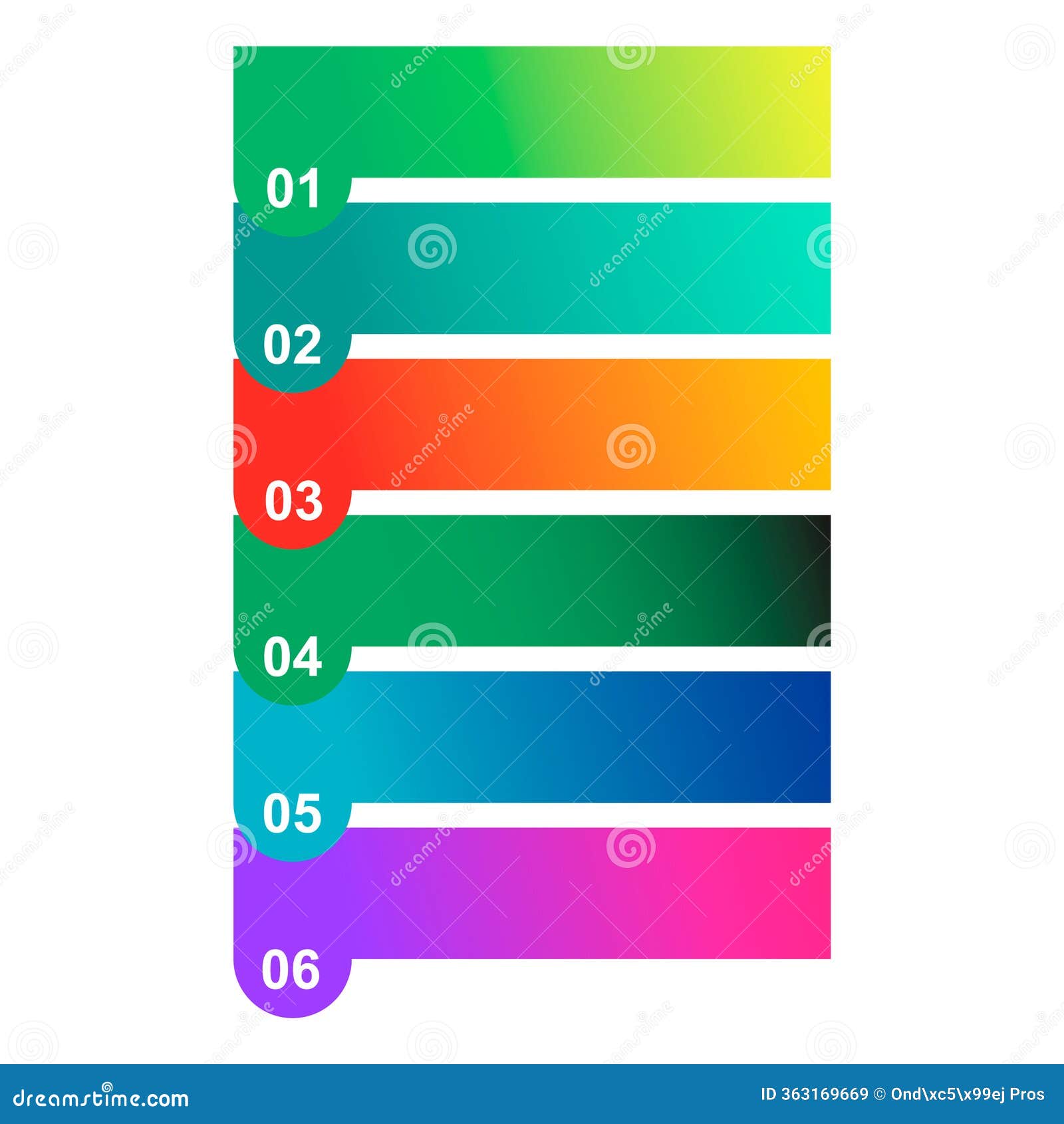 Vertical Diagram, 4 Numbered Elements With Pictograms Cartoon Vector ...