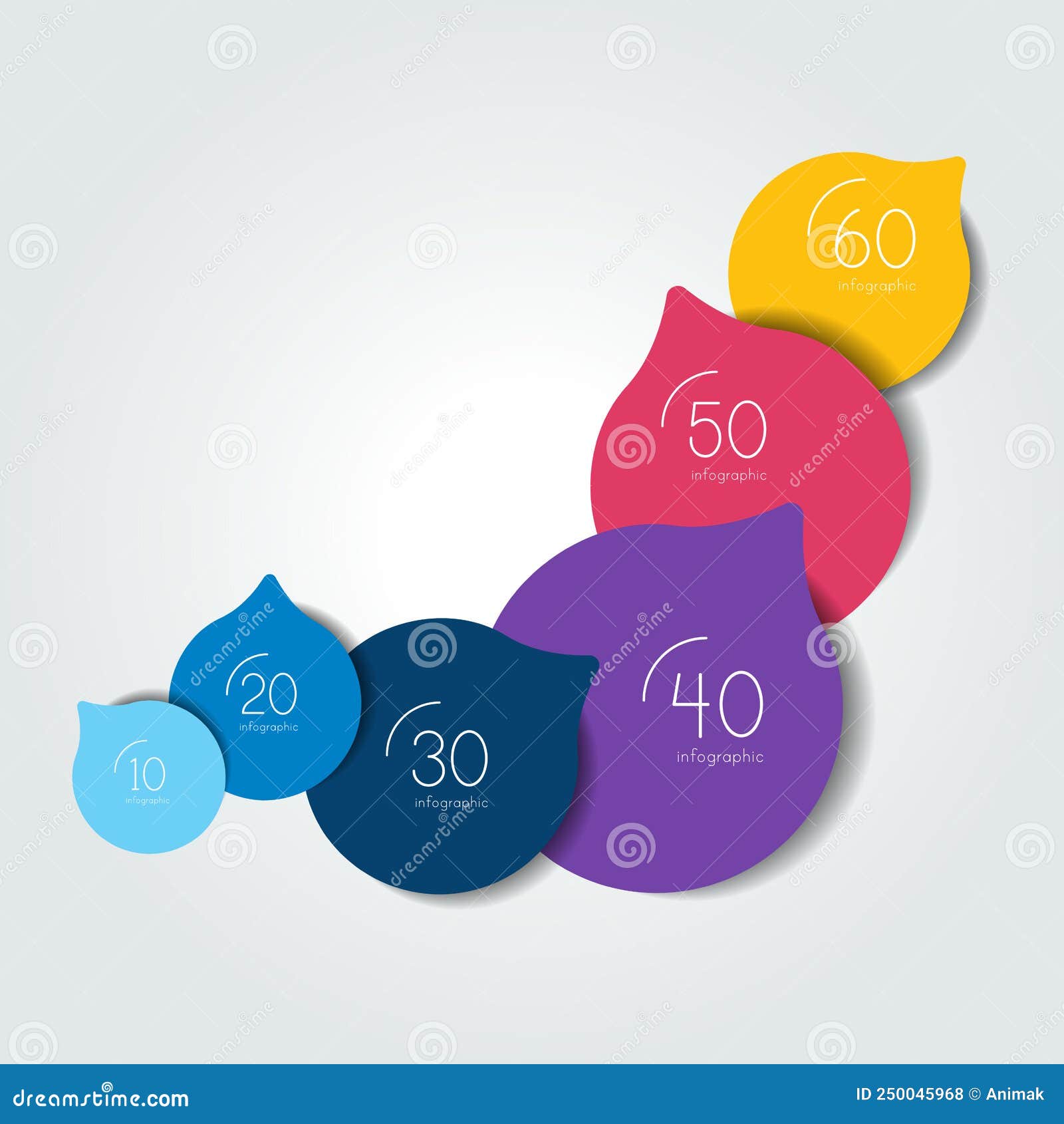 Six Step Template, Banner, Infographic, Diagram, Chart Stock Vector ...