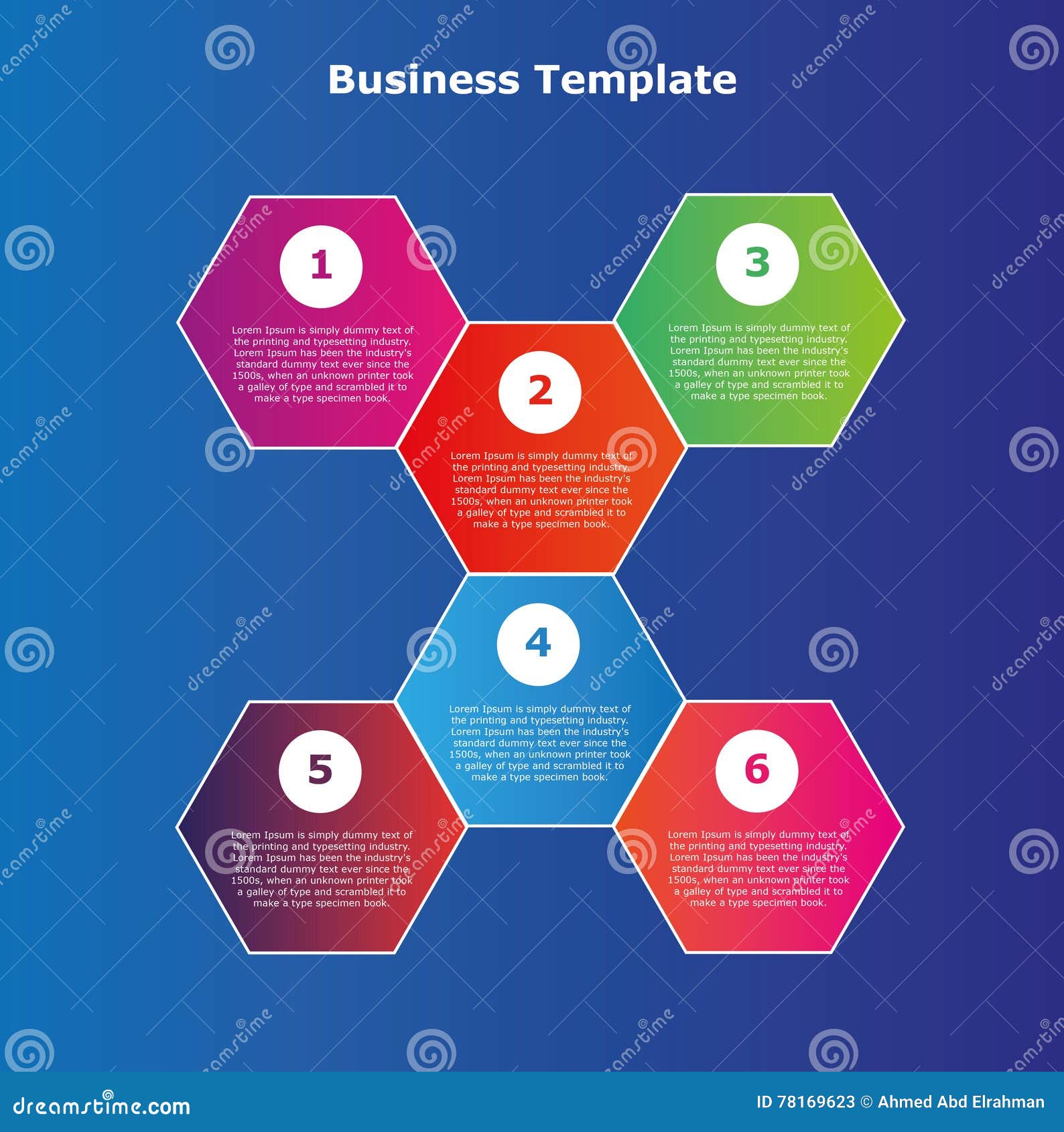 Six Steps Vector Illustration Infographics Stock Vector - Illustration ...