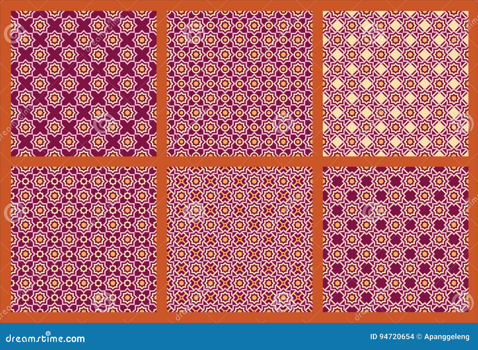 Six Symmetrical Pattern 5 stock vector. Illustration of repeatable ...