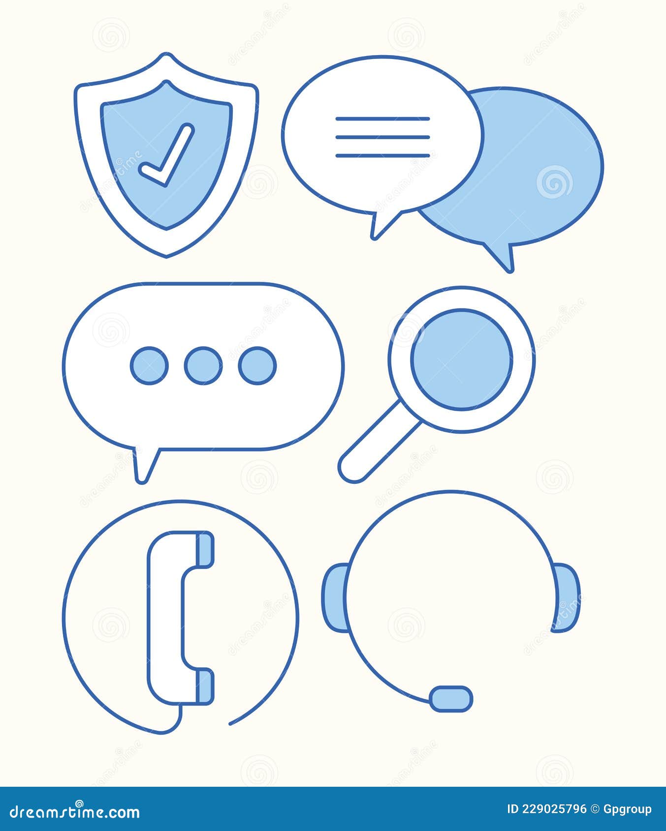 Six Technical Support Items Stock Vector - Illustration of device ...