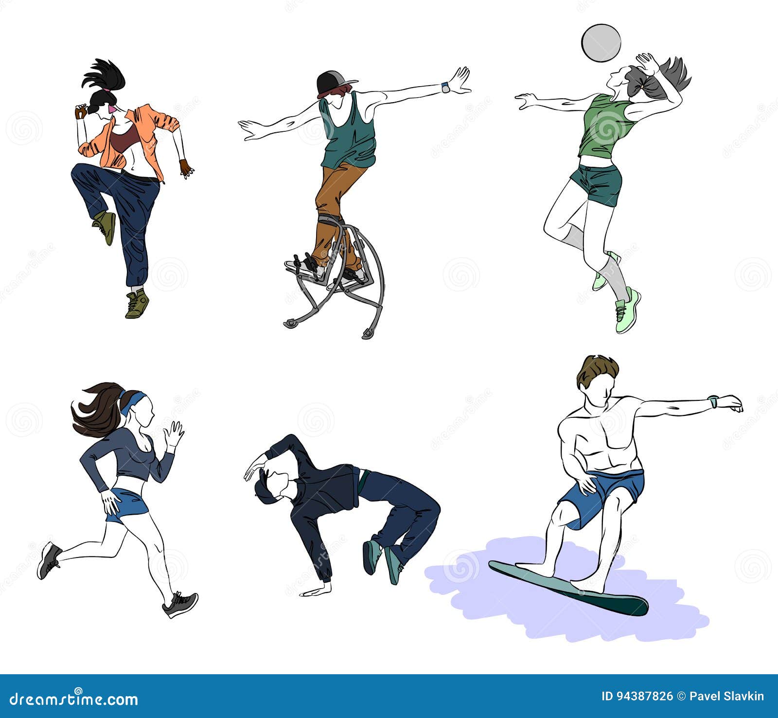 Six teenagers silhouettes stock vector. Illustration of dancing - 94387826 Six teenagers silhouettes stock vector. Illustration of dancing - 94387826