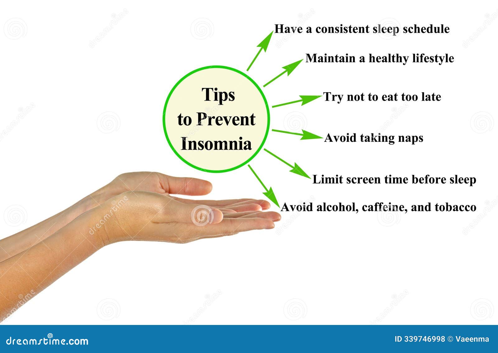 Tips to Prevent Insomnia stock photo. Image of woman - 339746998