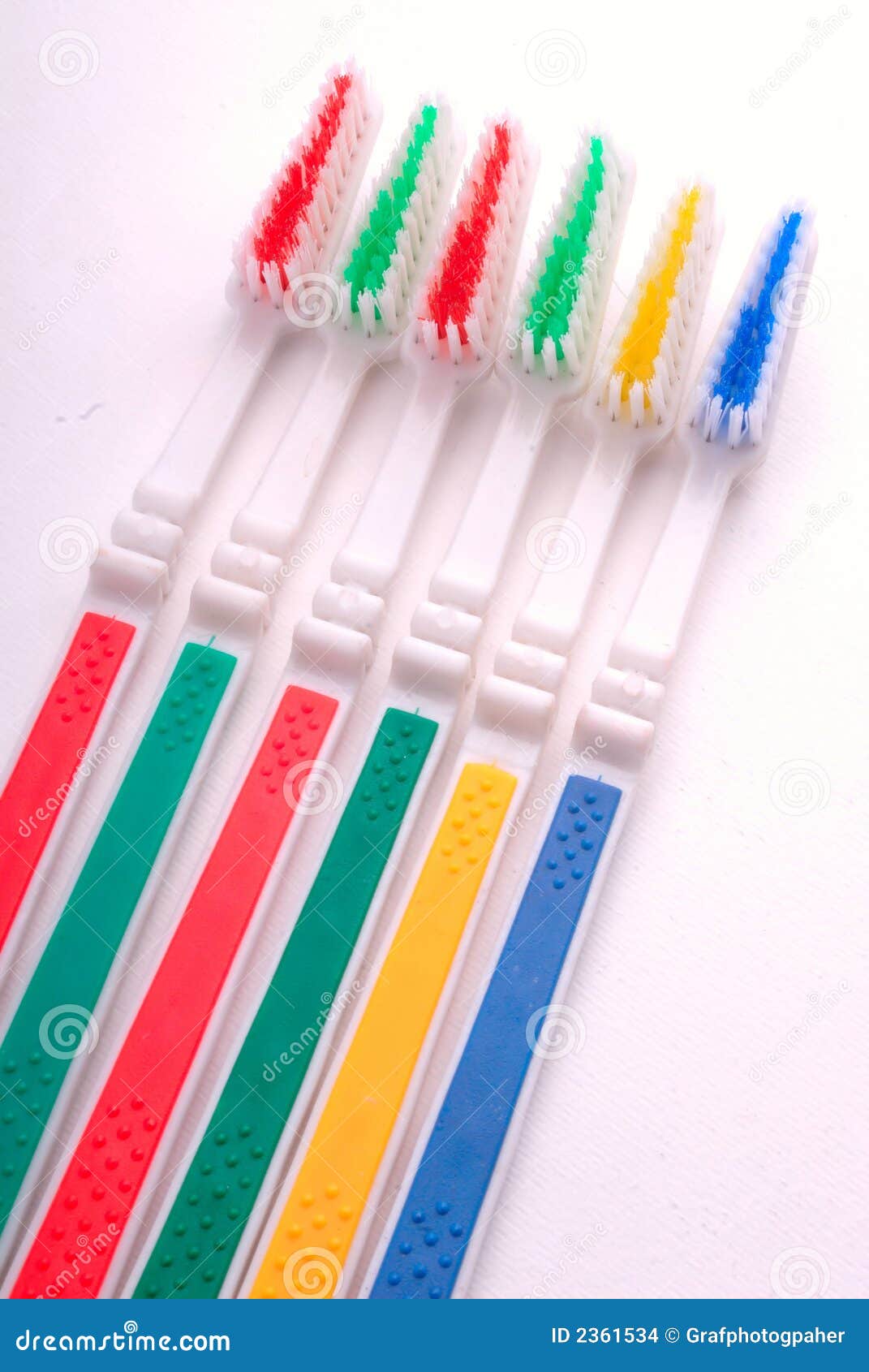 Six tooth-brushes stock photo. Image of human, object - 2361534