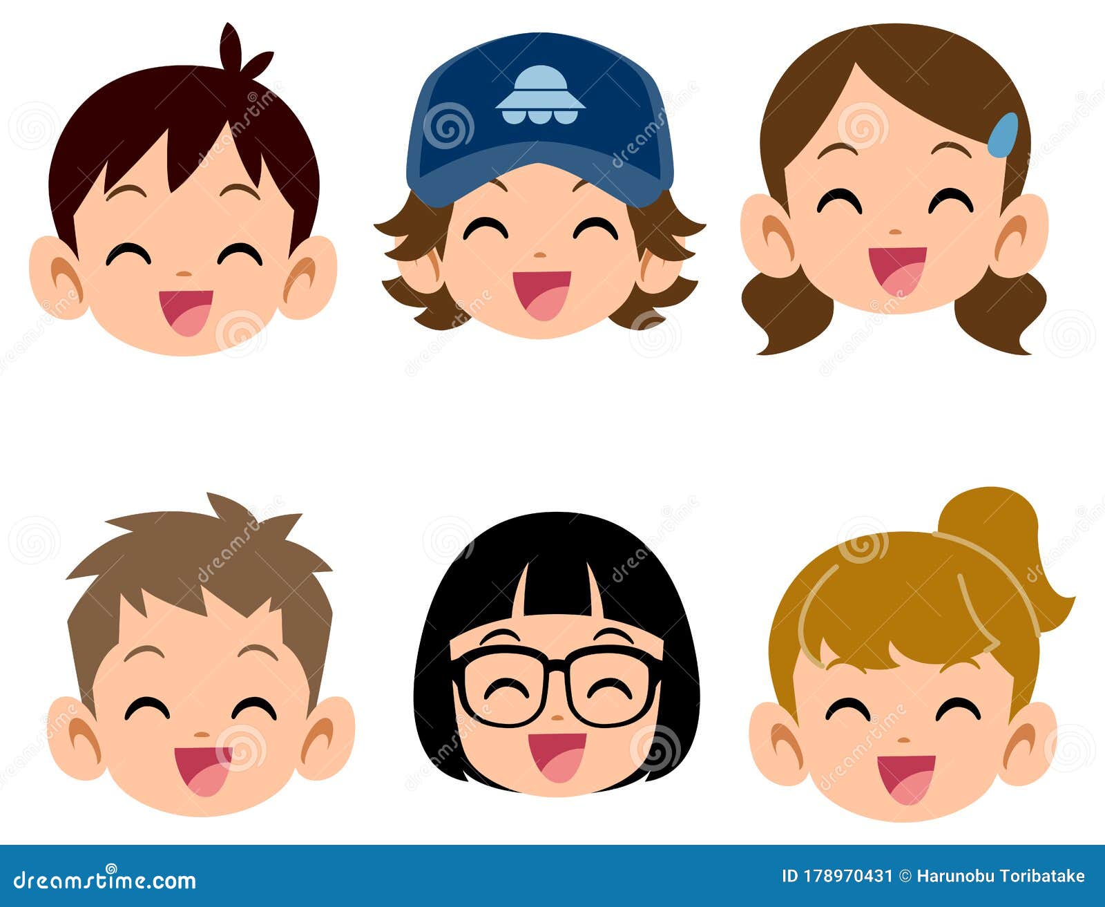 Six Types of Children`s Smiles Stock Vector - Illustration of smiles ...