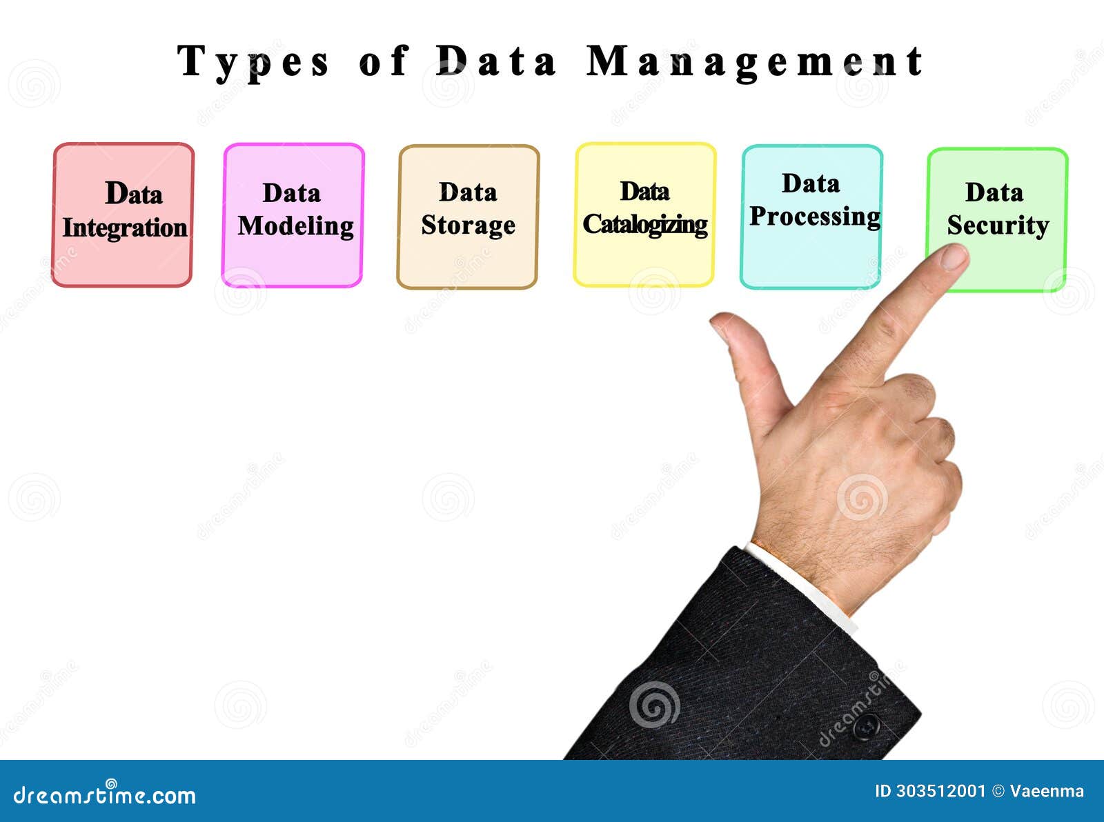 Types of Data Management stock image. Image of concept - 303512001