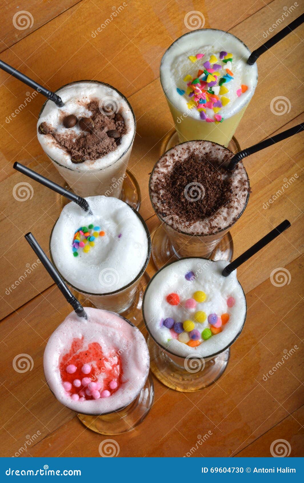 Six Types Milkshake Drink Stock Photos - Free & Royalty-Free Stock ...