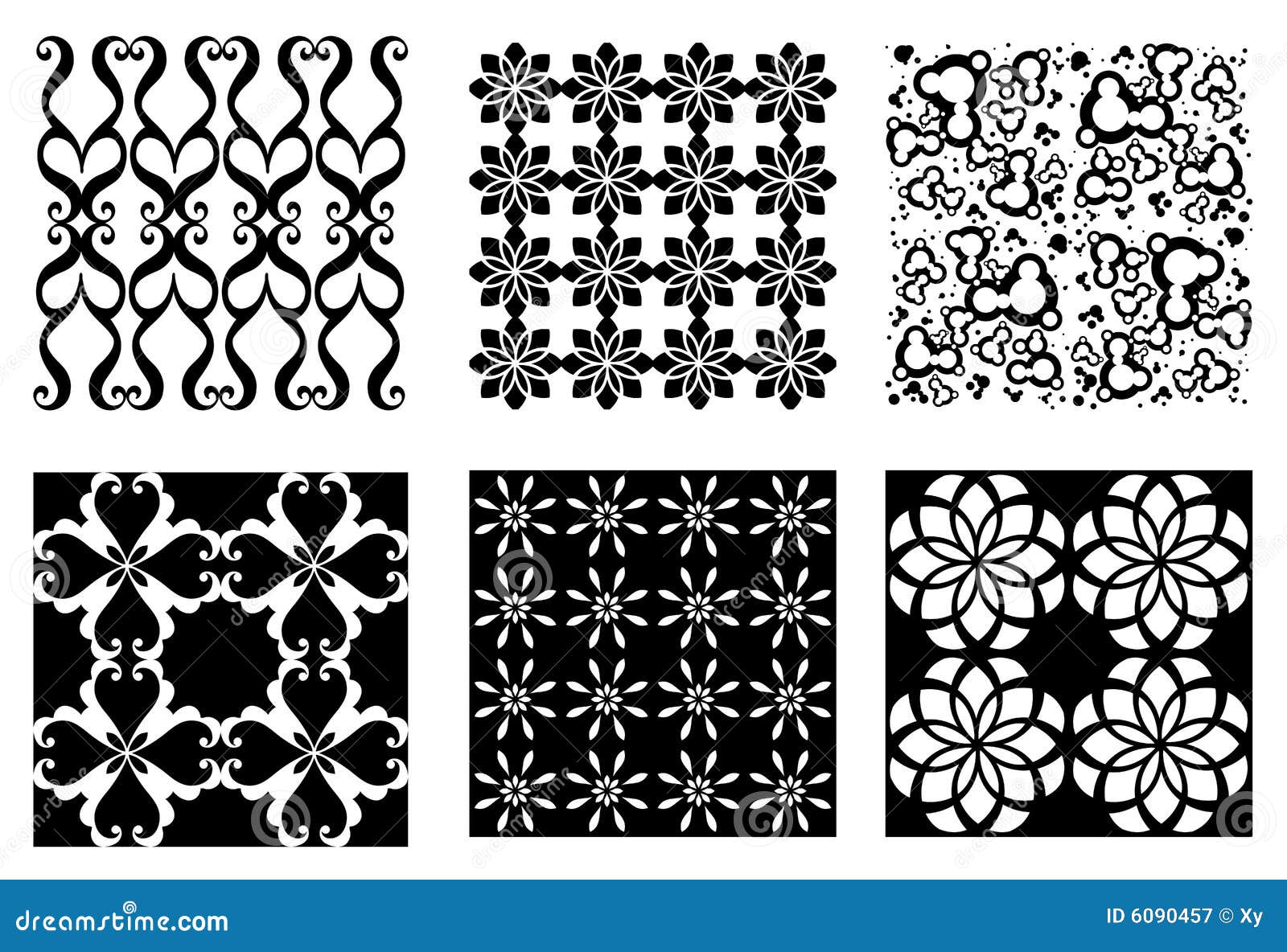 Six Vector Patterns stock vector. Illustration of graphics - 6090457
