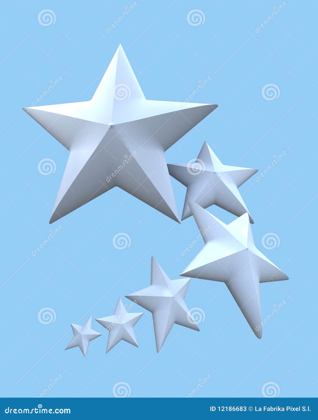 Six white stars stock illustration. Illustration of luxury - 12186683