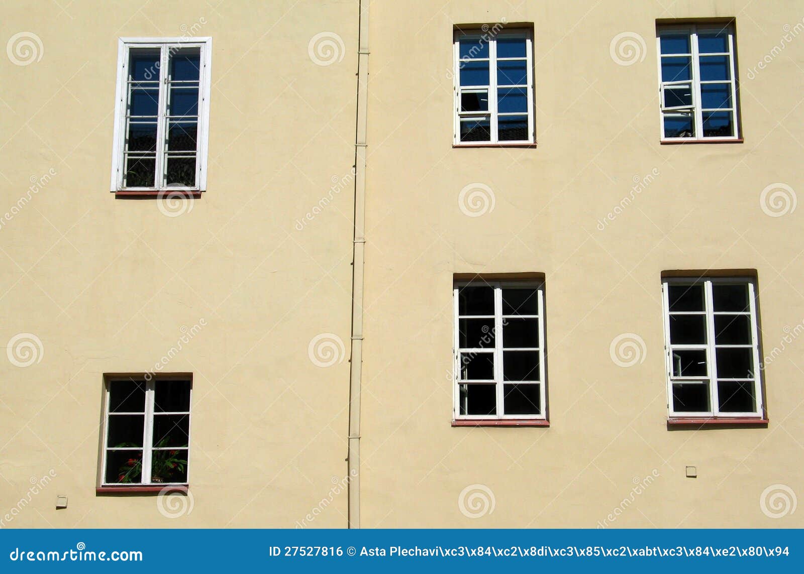 Six Windows in Courtyard of Vilnius University Stock Photo - Image of ...