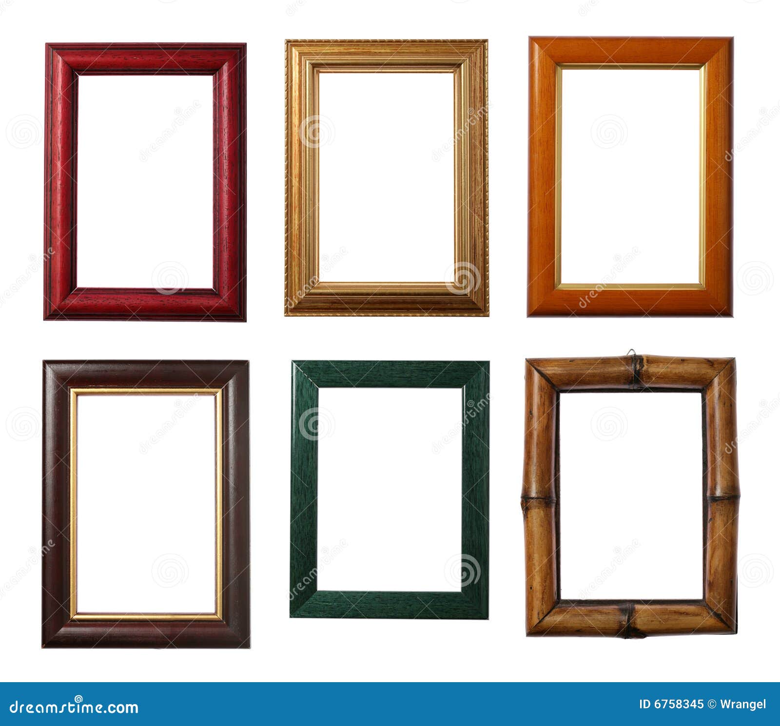 Six Wooden Frames stock image. Image of decoration, object - 6758345