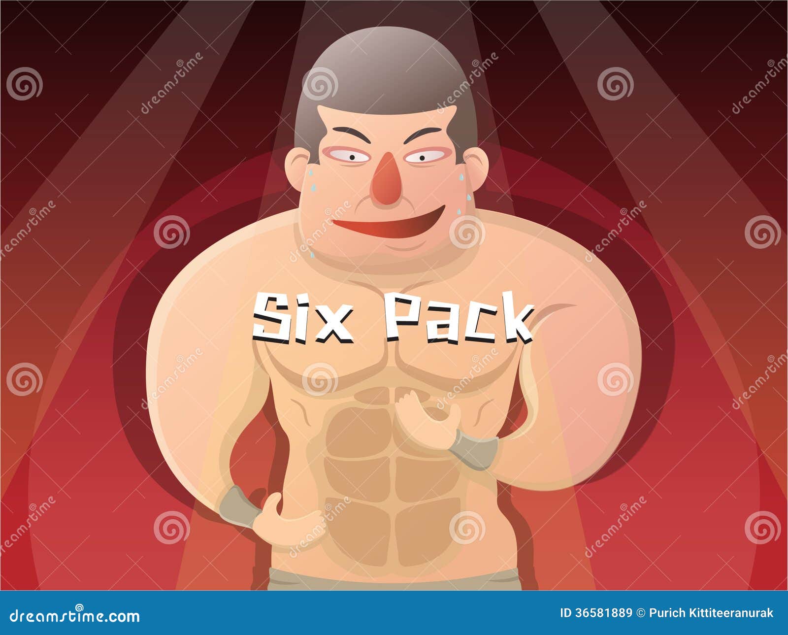 Sixpack illustration de vecteur. Illustration du exercice - 36581889