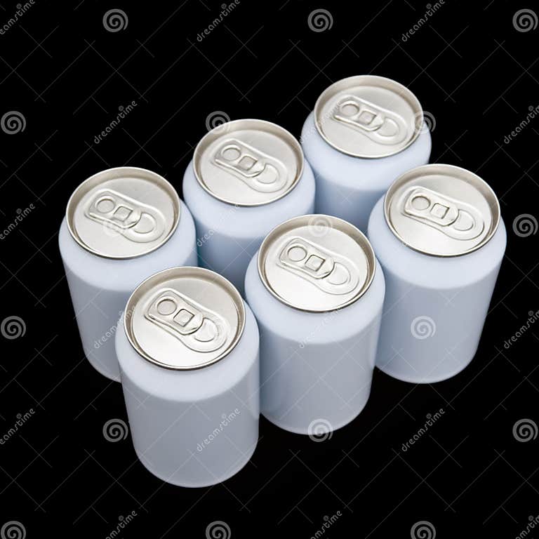 Sixpack beverage cans stock image. Image of packaging - 7397769