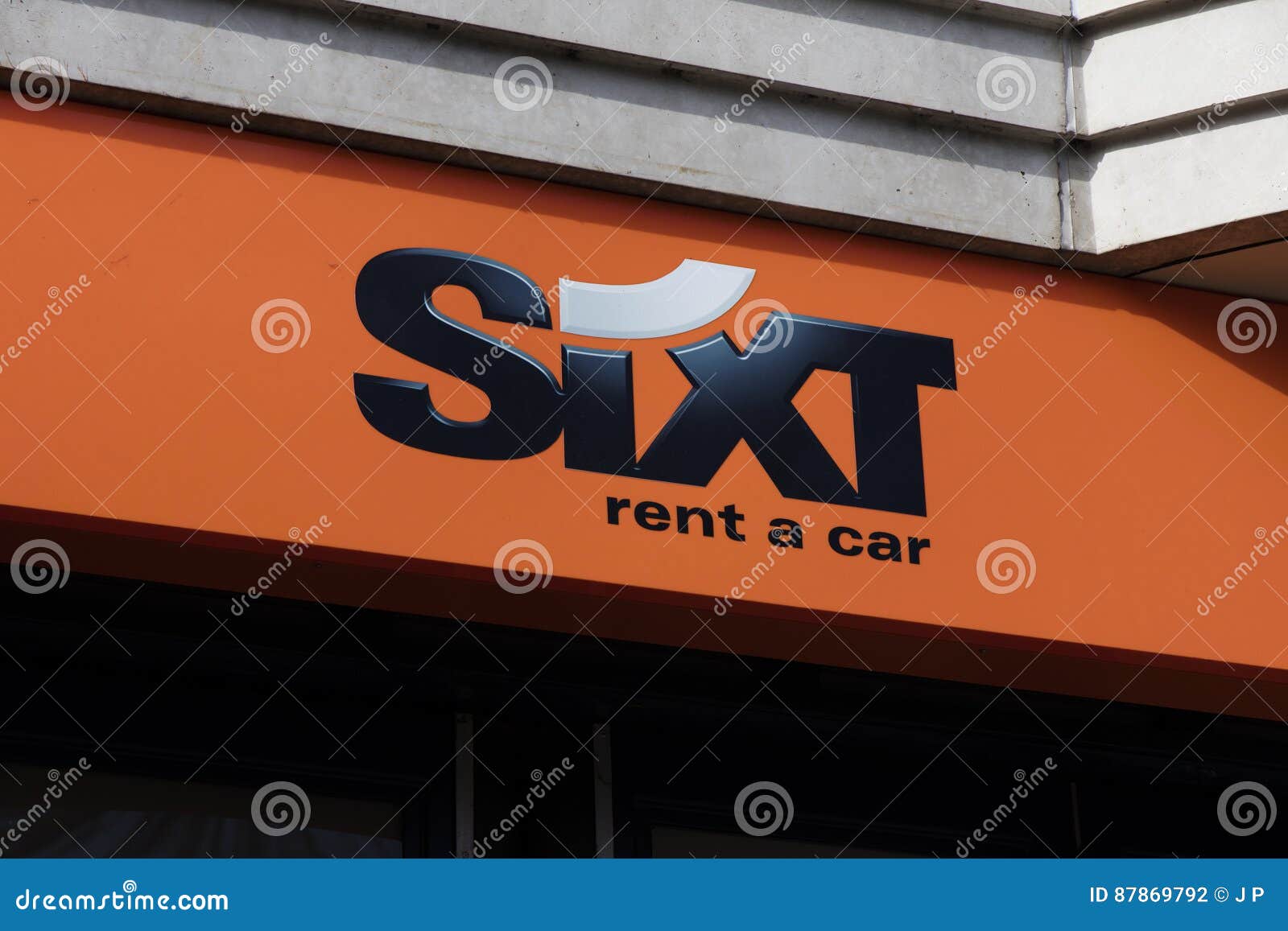 Sixt letters in amsterdam editorial photography. Image of rent - 87869792