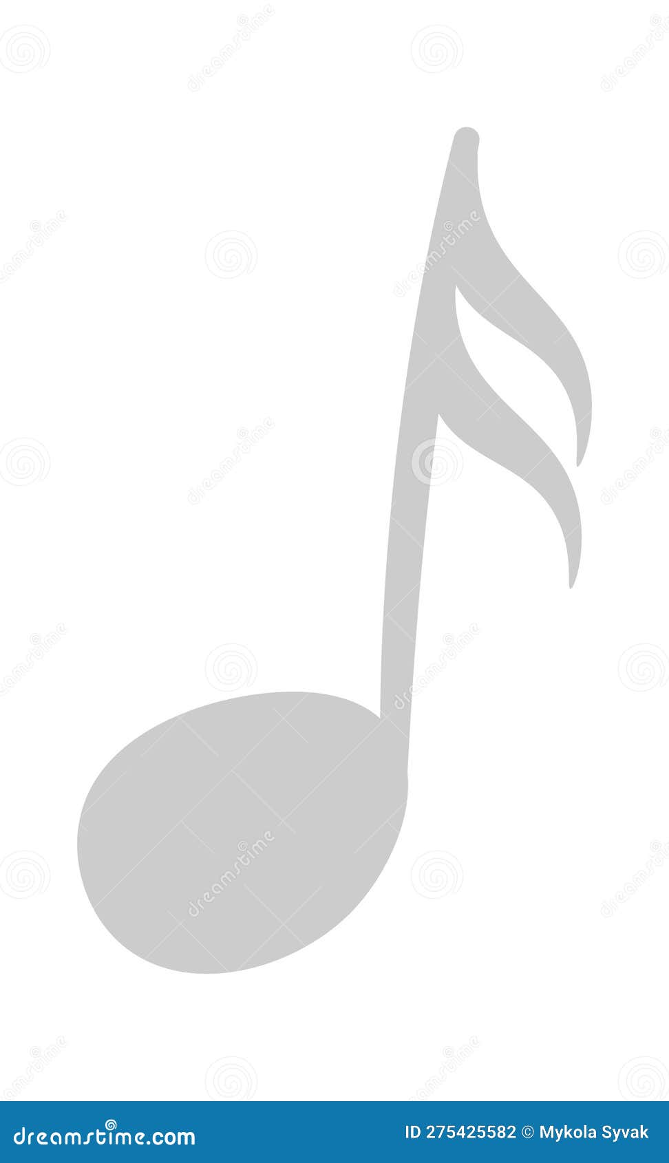 Sixteenth Music Note stock vector. Illustration of composition - 275425582