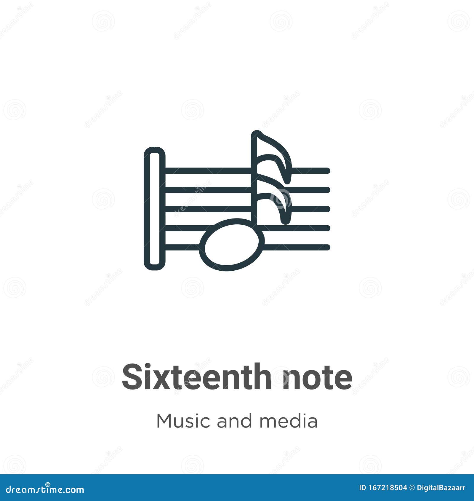 Sixteenth Note. Musical Symbol Cartoon Vector | CartoonDealer.com ...