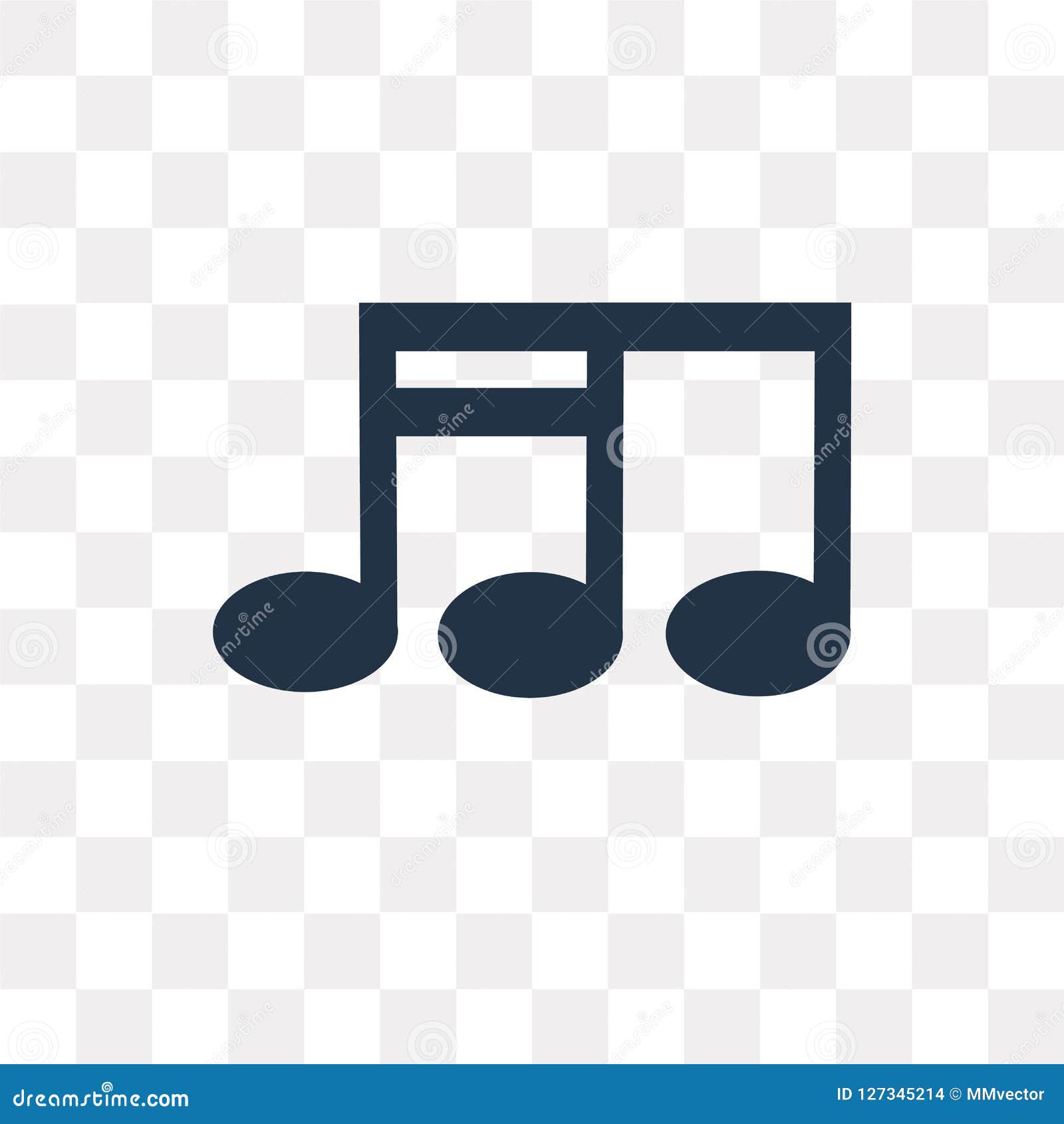 Sixteenth Note Vector Icon Isolated on Transparent Background, S Stock ...