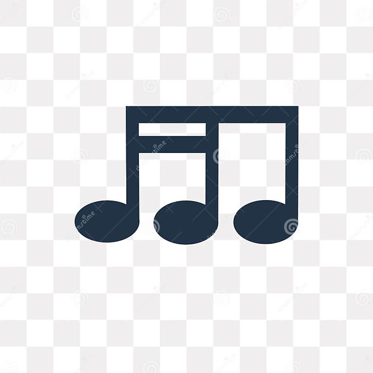 Sixteenth Note Vector Icon Isolated on Transparent Background, S Stock ...