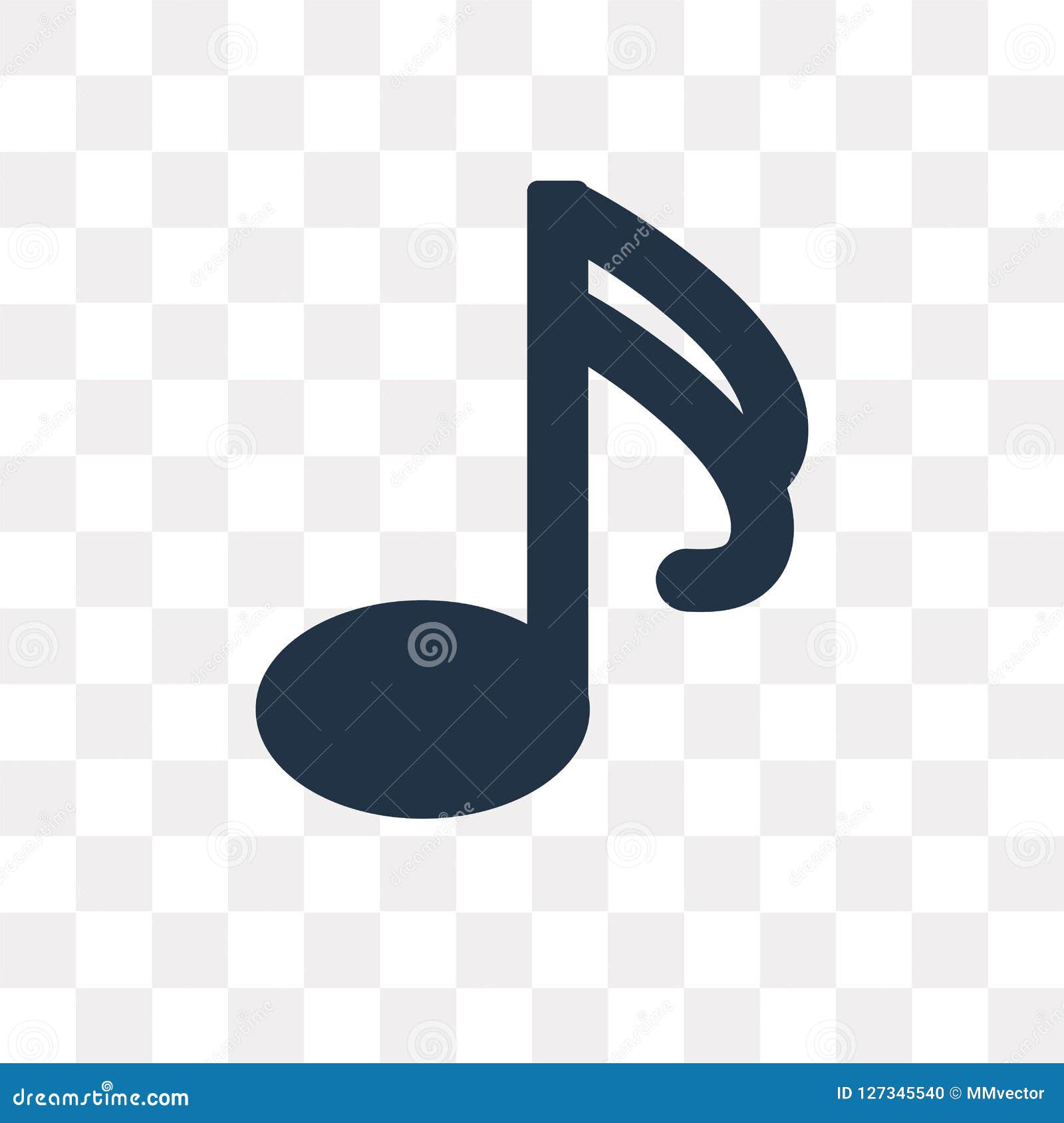 Sixteenth Note Vector Icon Isolated on Transparent Background, S Stock ...