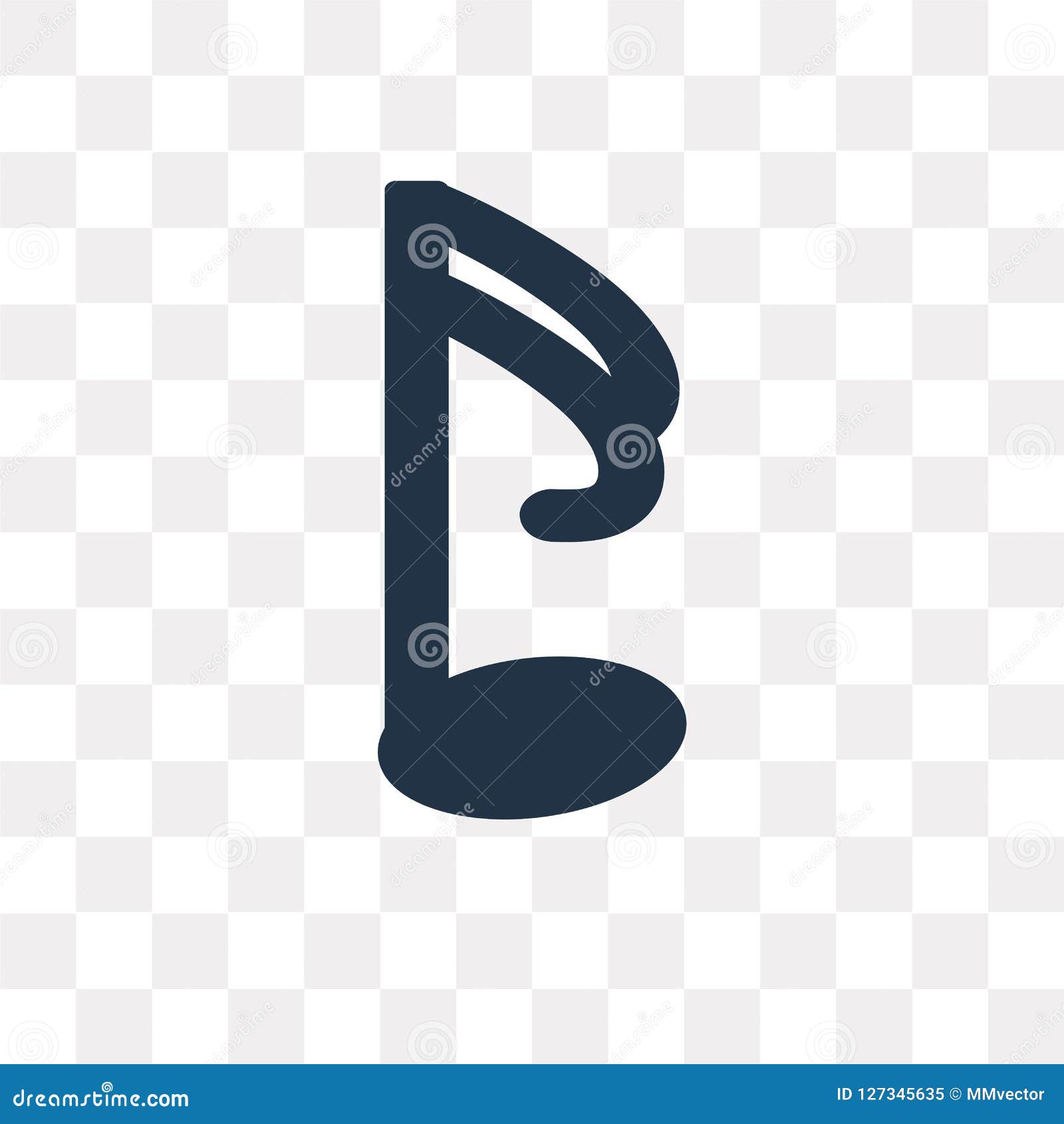 Sixteenth Note Vector Icon Isolated on Transparent Background, S Stock ...