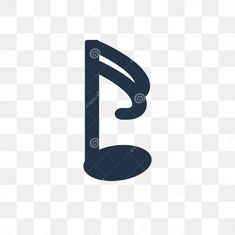 Sixteenth Note Vector Icon Isolated on Transparent Background, S Stock ...