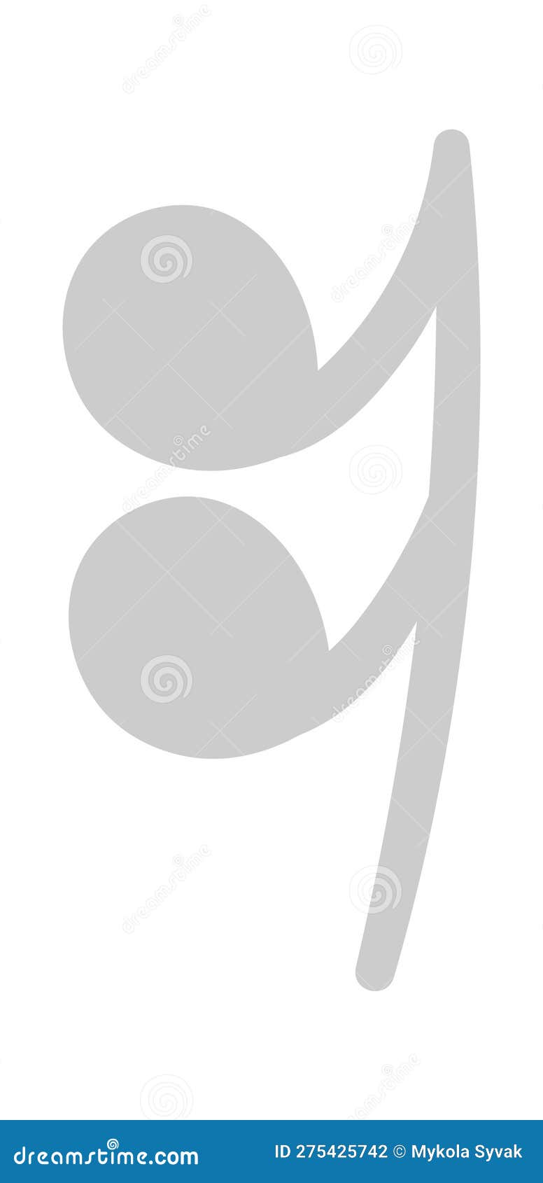 Sixteenth Rest Music Note stock vector. Illustration of symbol - 275425742