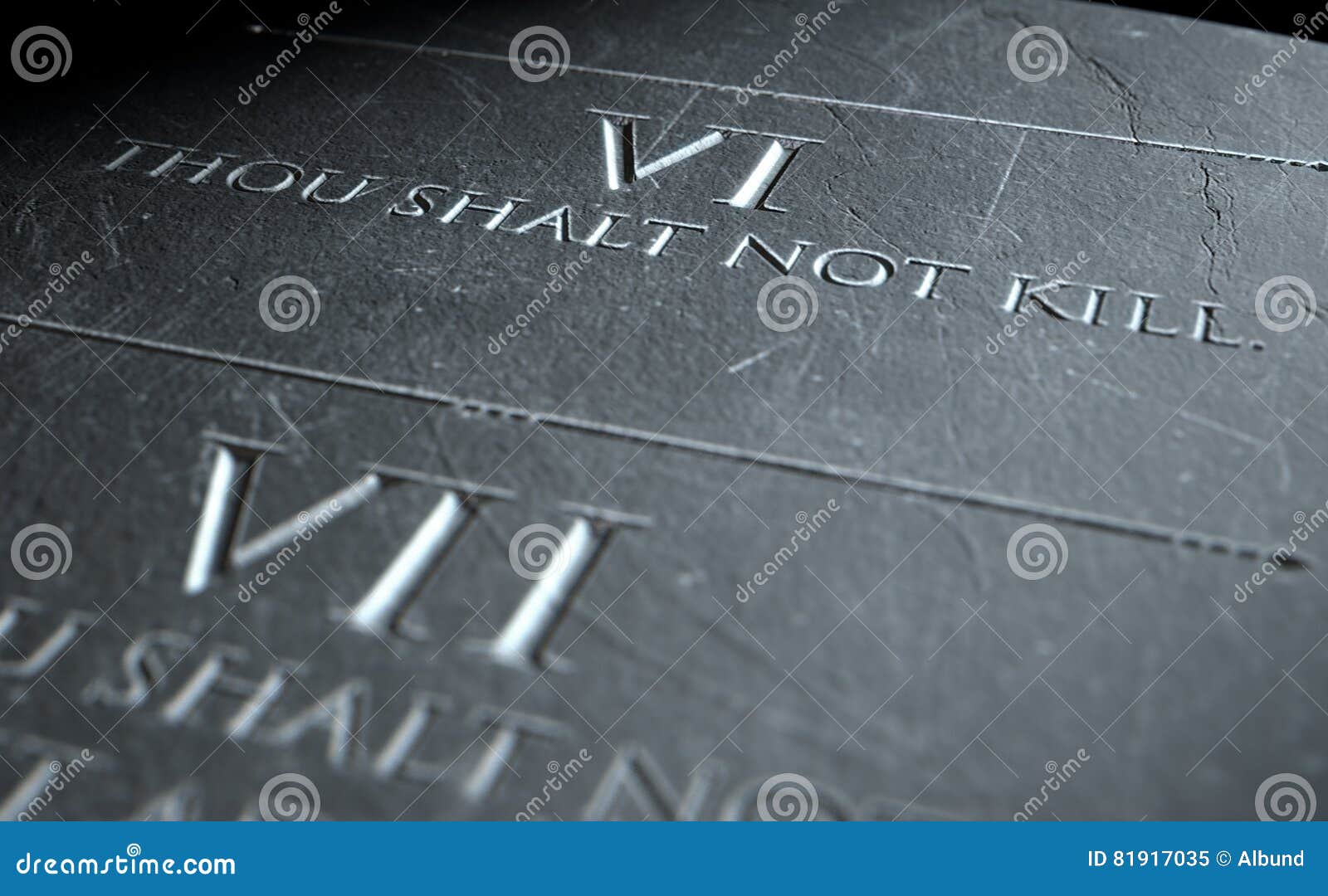 The Sixth Commandment stock illustration. Illustration of slab - 81917035