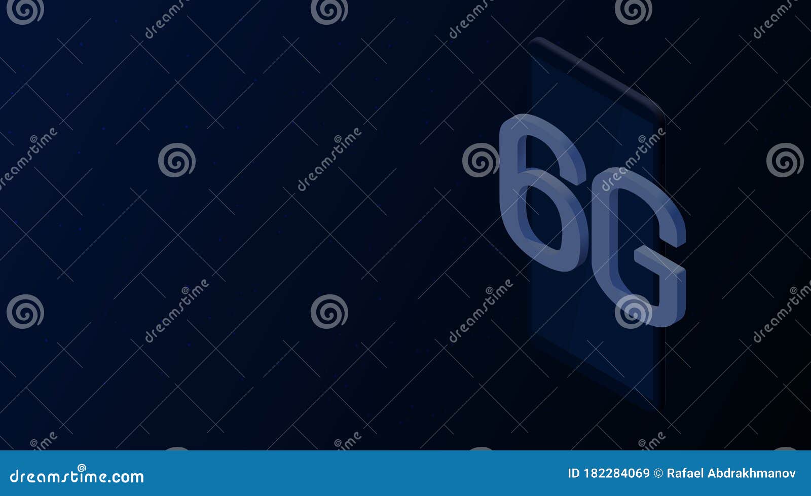 Sixth Generation. a Blueprint of Technology. Isometric Vector ...