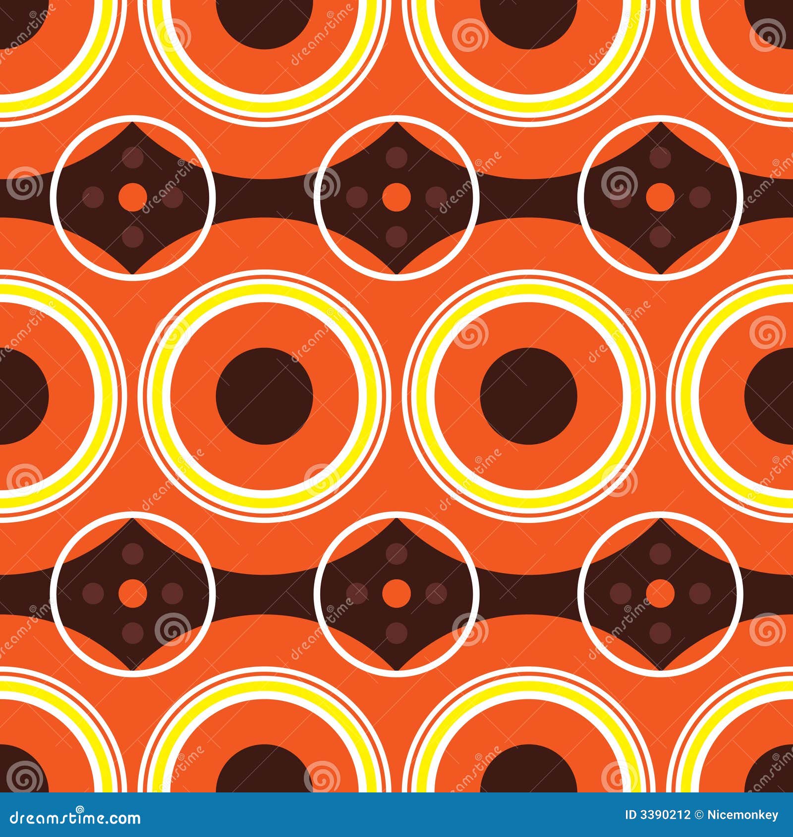 Sixties orange retro stock vector. Illustration of texture - 3390212