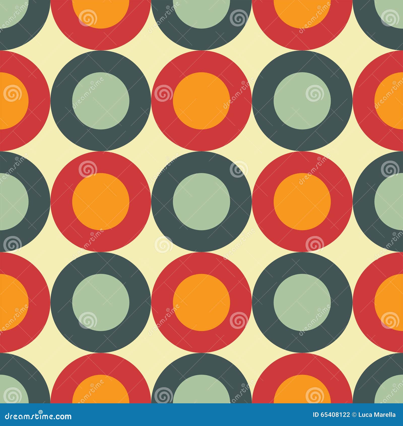 Sixties seamless pattern stock vector. Illustration of graphic - 65408122
