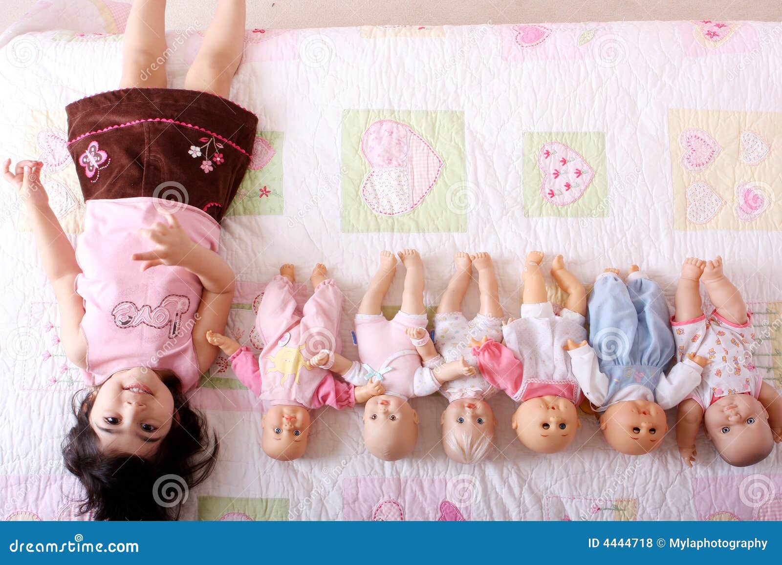 Sixtuplets stock photo. Image of sixtuplets, pink, dolls - 4444718