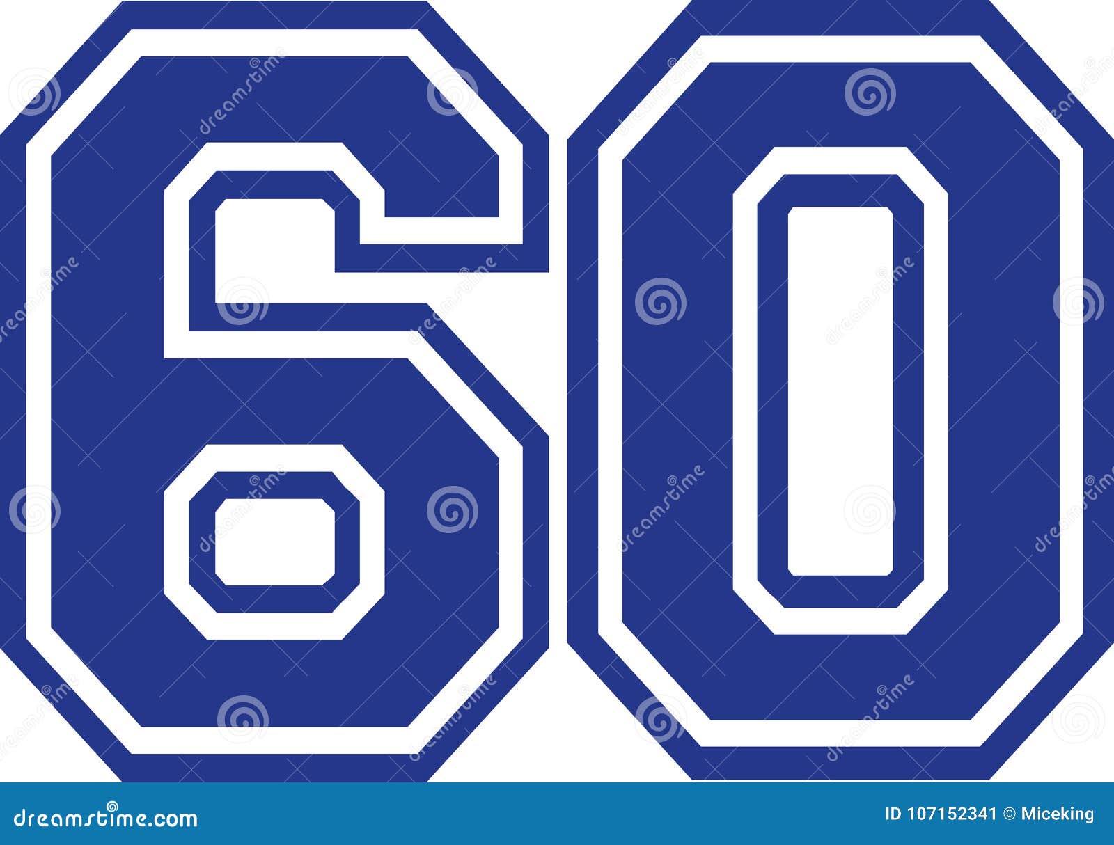 Sixty college number 60 stock illustration. Illustration of icon ...