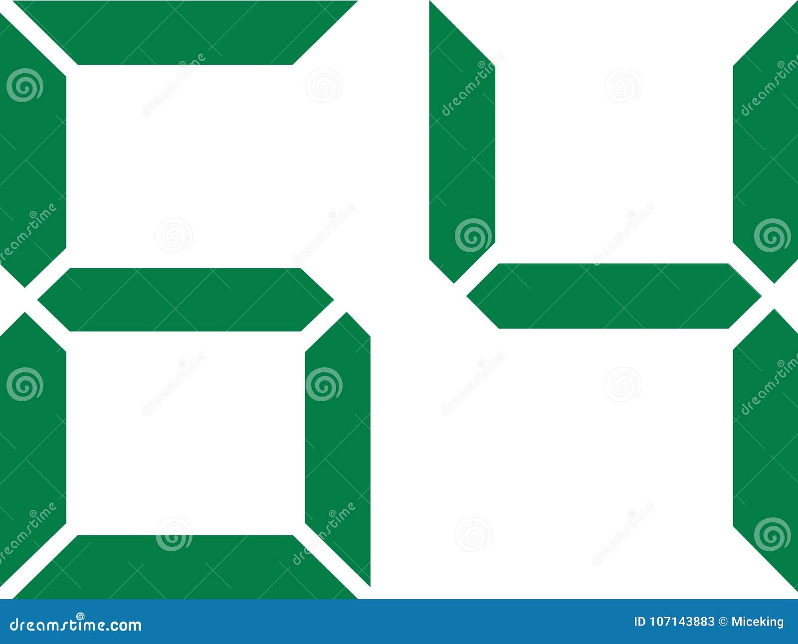 Sixty-four Digital Number 64 Stock Vector - Illustration of pictogram ...