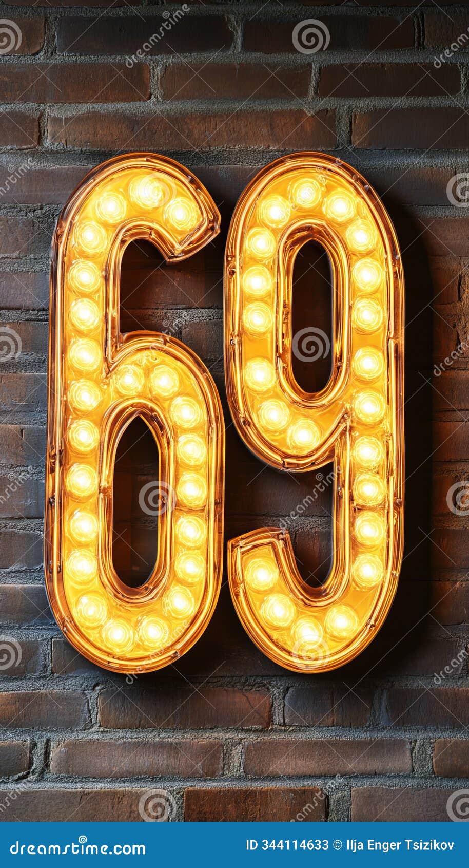 Sixty Nine, Number 69, Neon Sign, Light Bulbs, Interior Design, Rustic ...