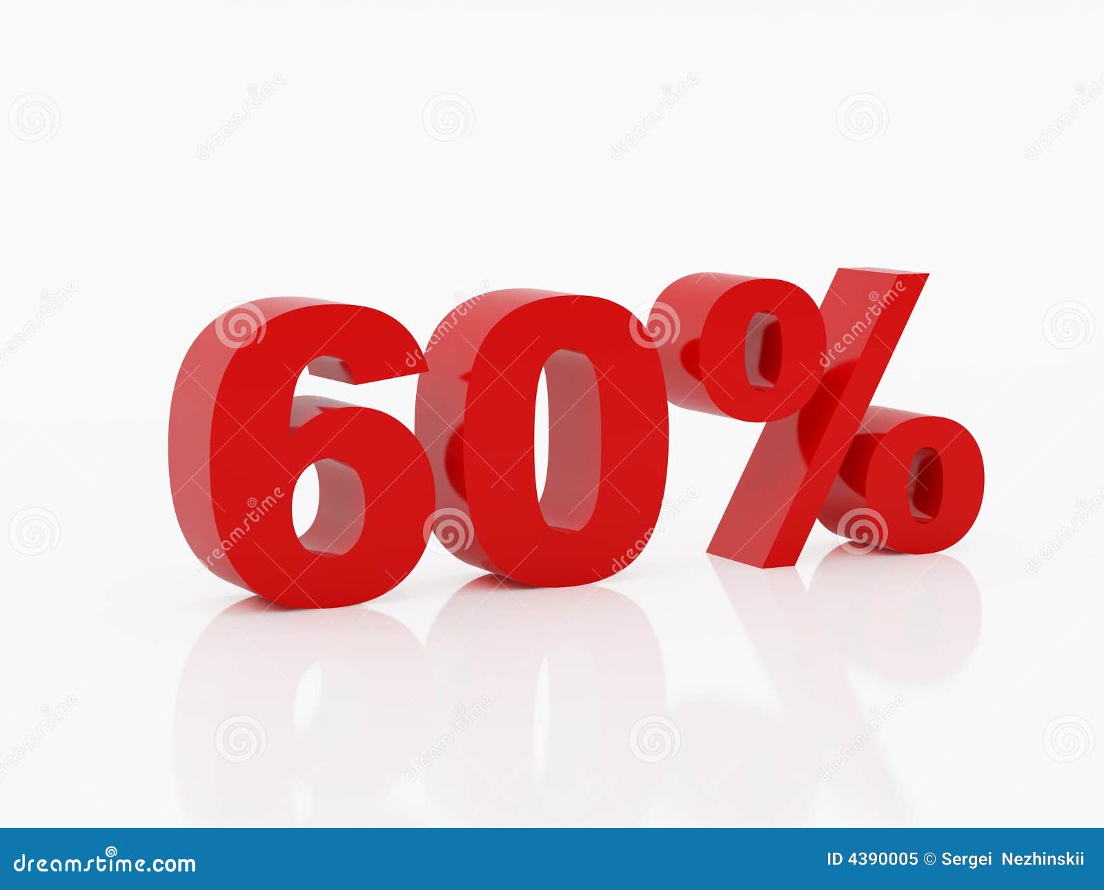 Sixty percent of red color stock illustration. Illustration of ...