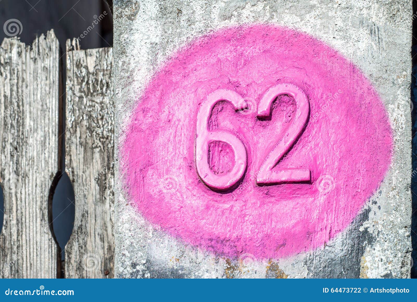 Sixty two number stock illustration. Illustration of painted - 64473722