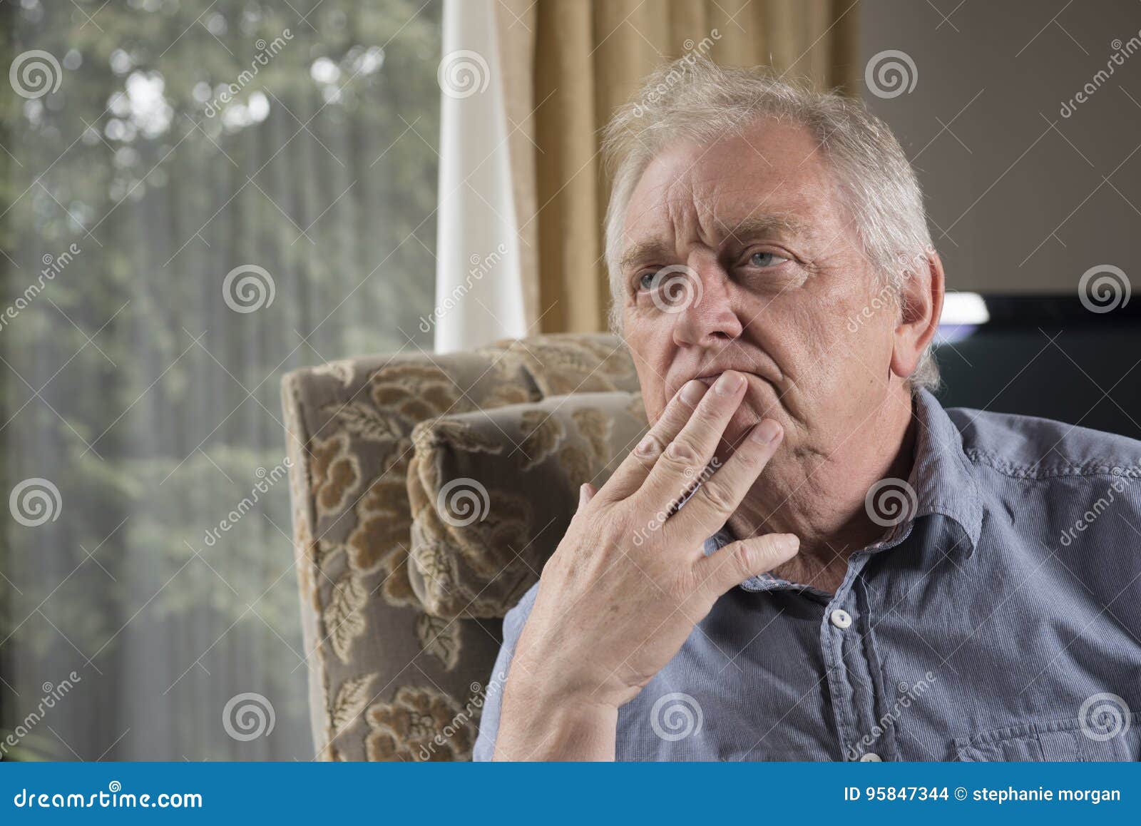 Sixty Year Old Man Looking Upset and Worried. Stock Photo - Image of ...