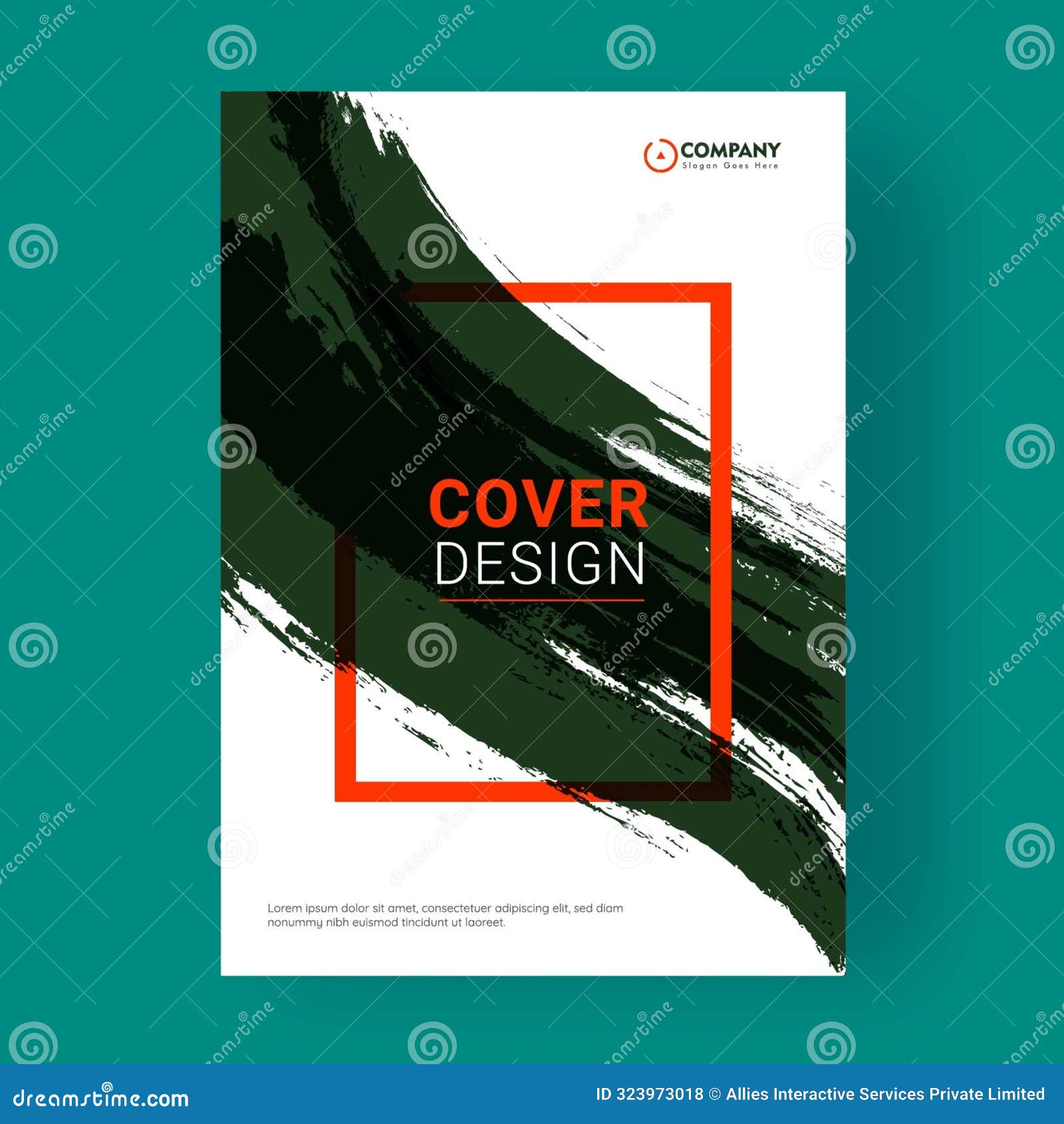 A4 Size Business Template or Cover Page Design with Brush Stock ...