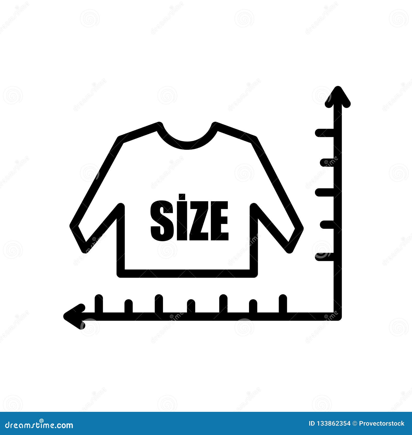 Size Chart Icon Isolated on White Background Stock Vector ... Size Chart Icon Isolated on White Background Stock Vector ...