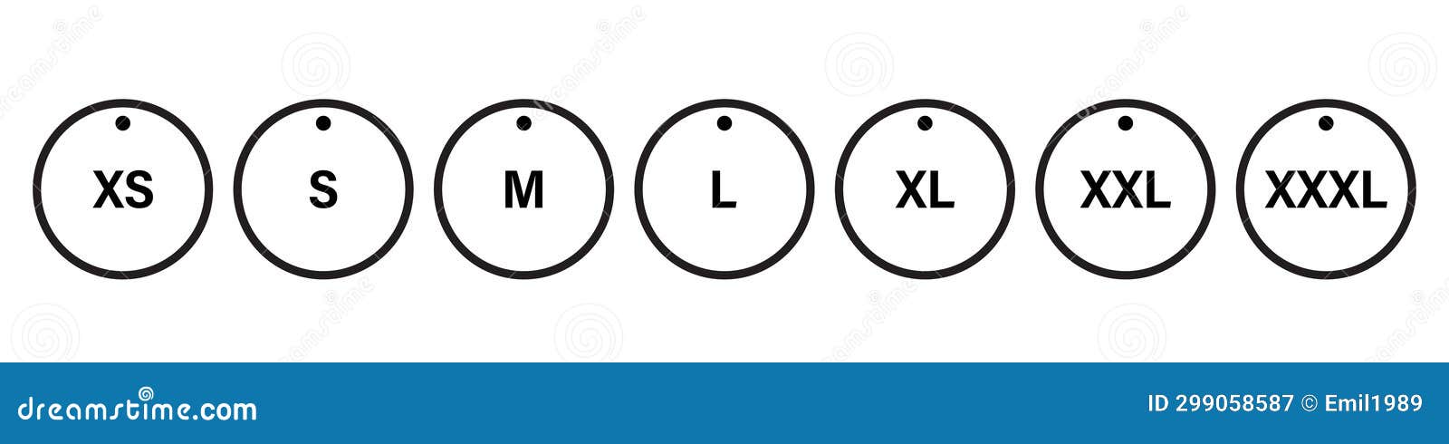 Size Clothes Icon Set Simple Design. Stock Illustration - Illustration ...